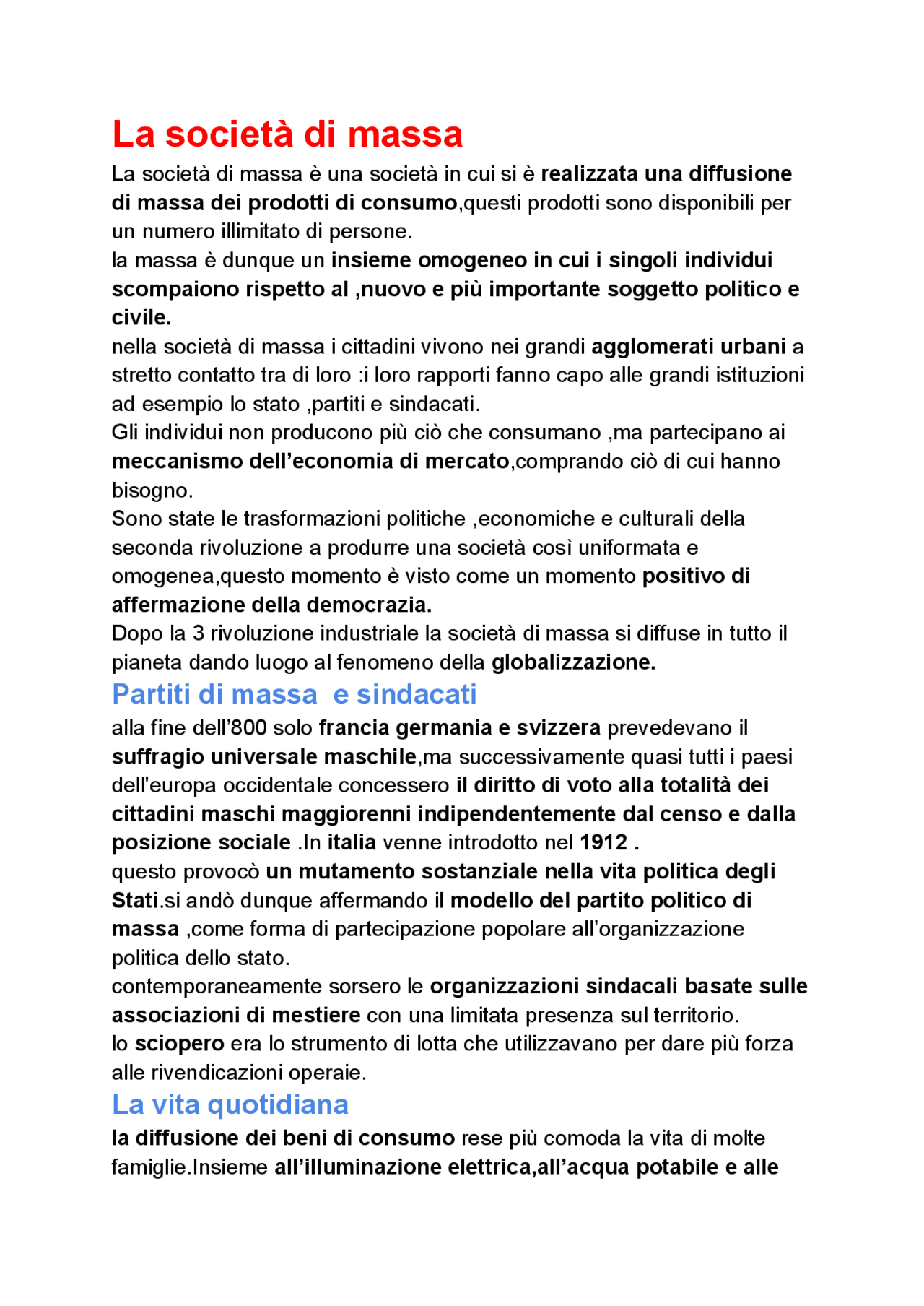 Riassunto Parte Programma Storia Quinto Anno Appunti Di Storia Docsity