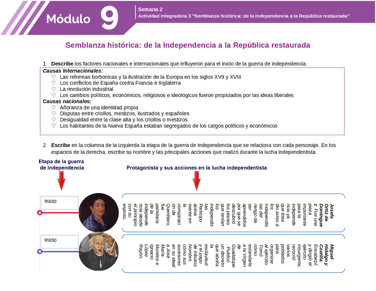 Actividad Integradora 3 Modulo 9 Ejercicios De Historia Docsity