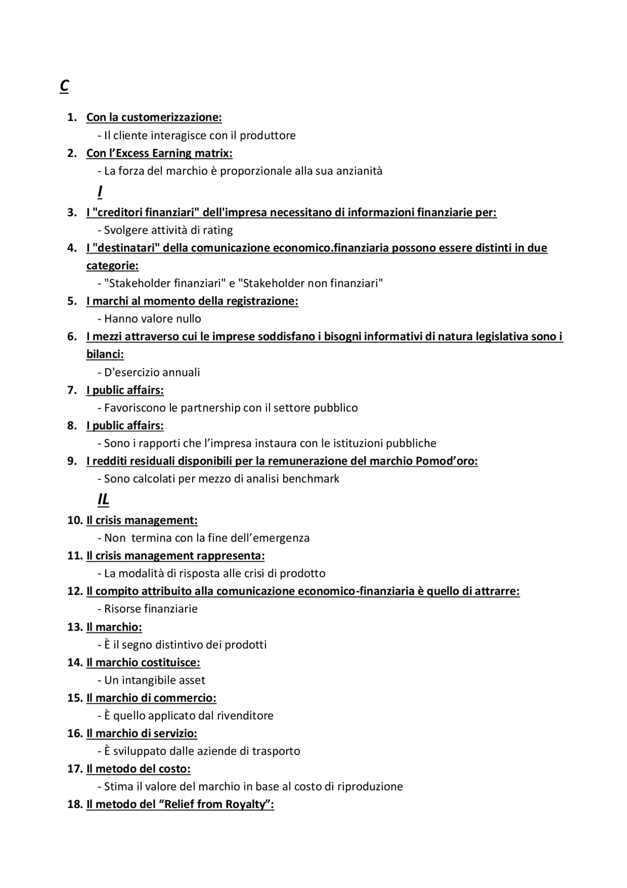 Comunicazione E Management Mercatorum L 24 Docsity