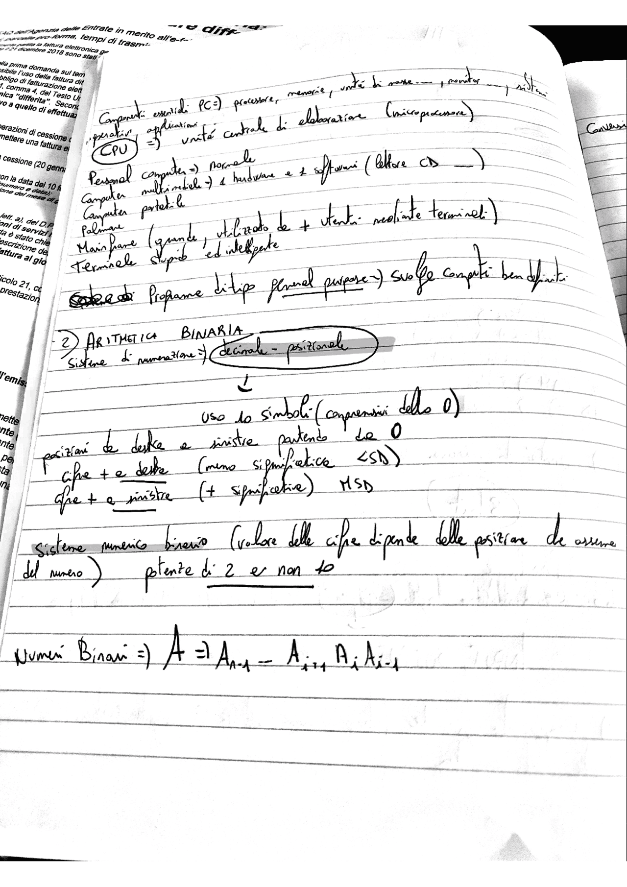 Informatica: il Sistema binario | Schemi e mappe concettuali di ...
