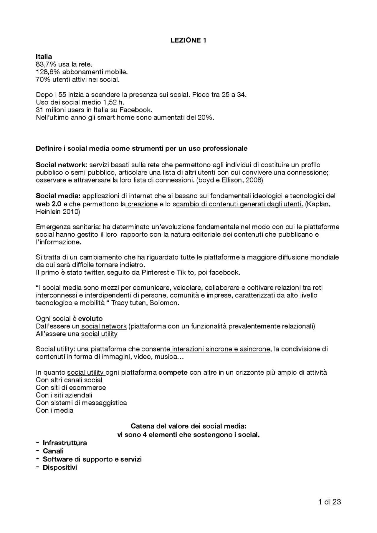 Appunti Del Corso Di Comunicazione E Marketing Digitale Profssa