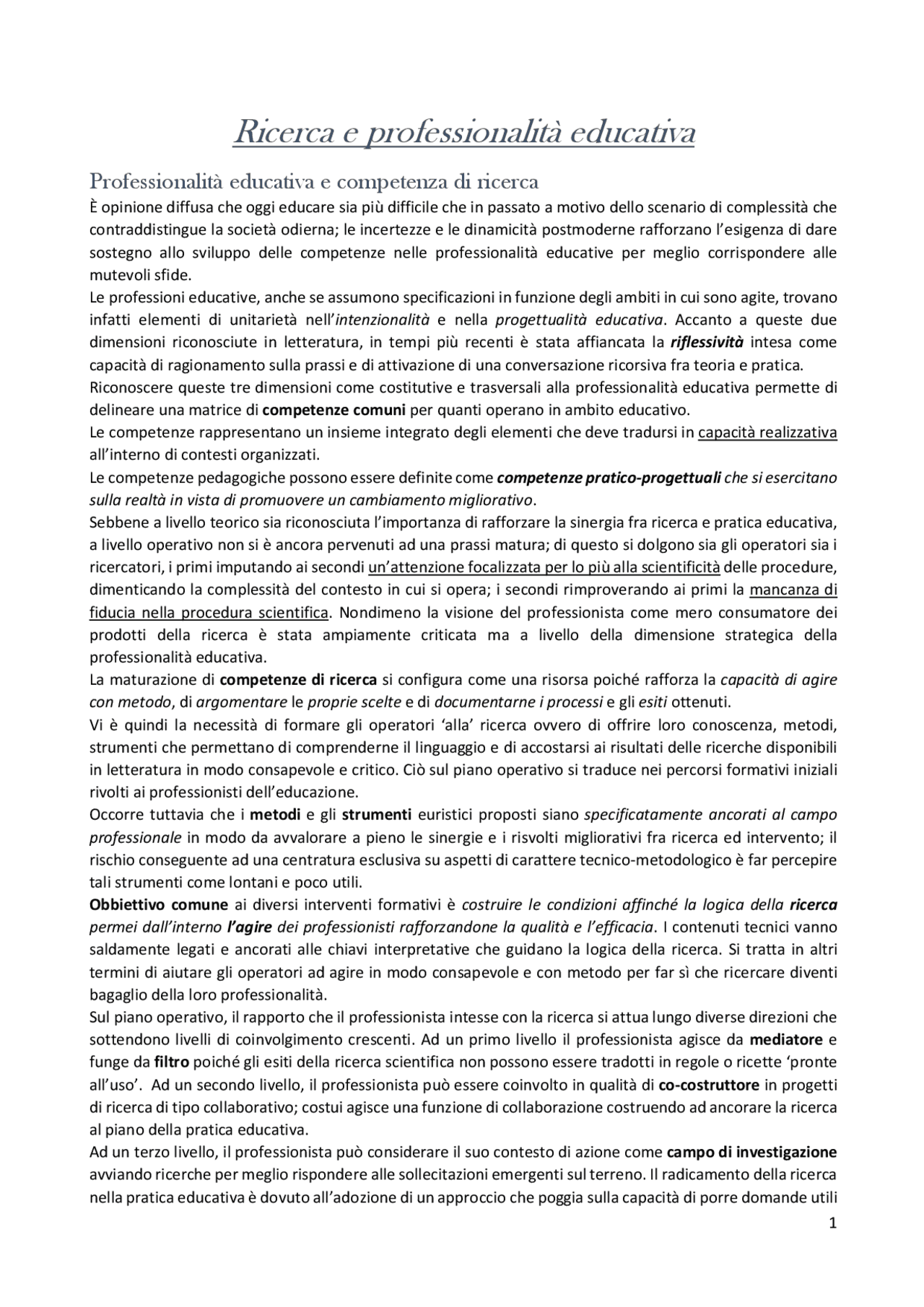 Manuale di ricerca operativa nel lavoro educativo | Appunti di Ricerca ...