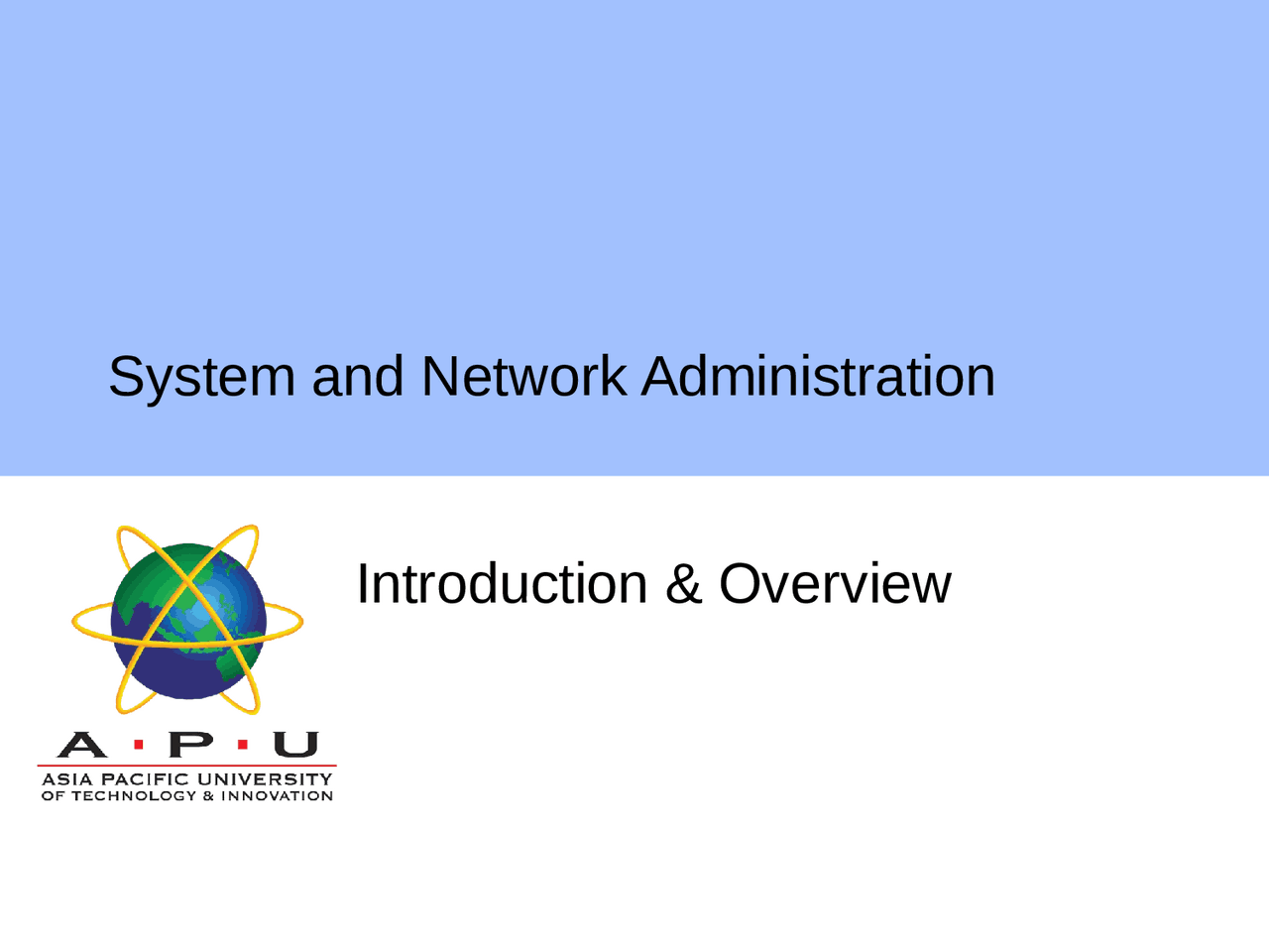 SNA Lecture notes for APU | Lecture notes System Programming | Docsity