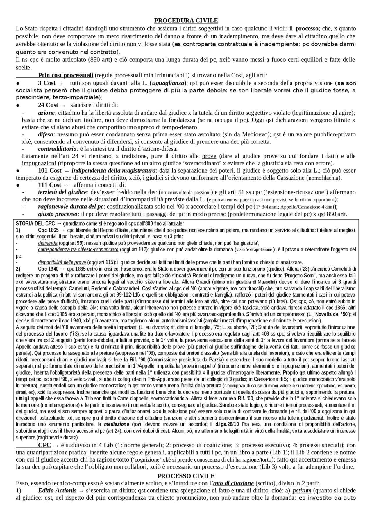 Diritto Processuale Civile Modulo 1 G Scarselli Riassunti