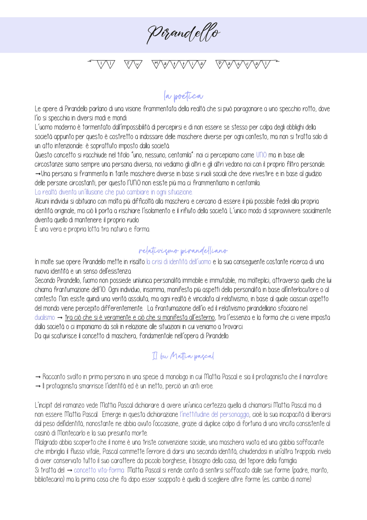 Il Fu Mattia Pascal Analisi Temi Di Lingue E Letterature Classiche