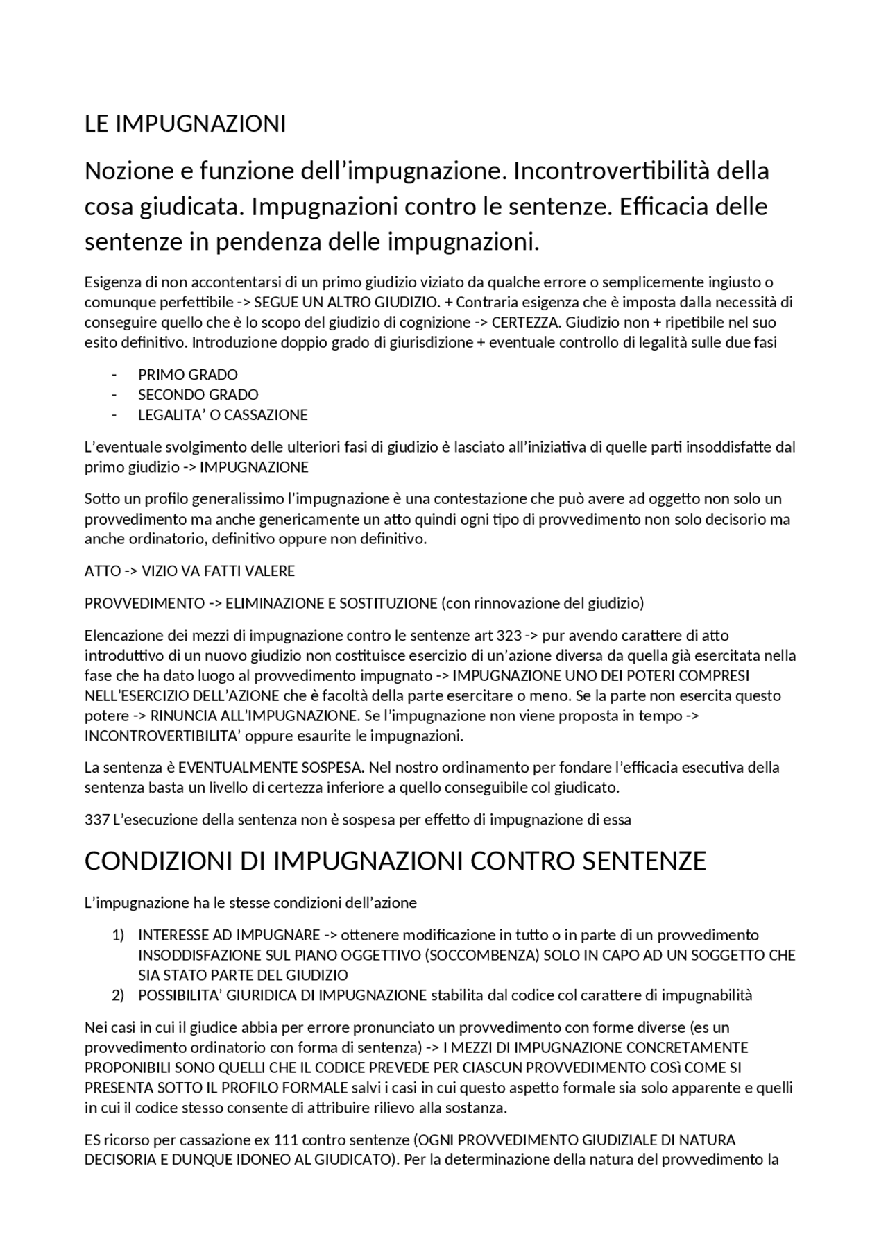 Le Impugnazioni Riass Schemi E Mappe Concettuali Di Diritto
