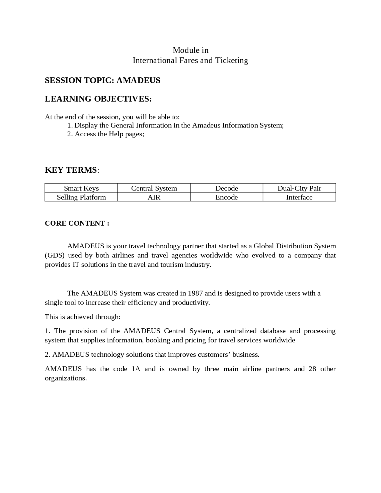 Amadeus System: A Travel Technology Partner for Airline and Agency ...