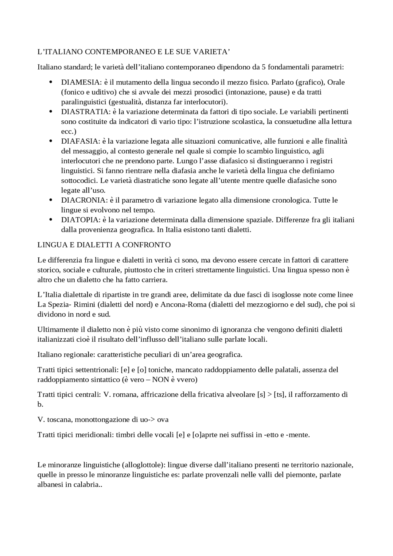 Manuale Di Linguistica Bonomi Sintesi Del Corso Di Linguistica Docsity