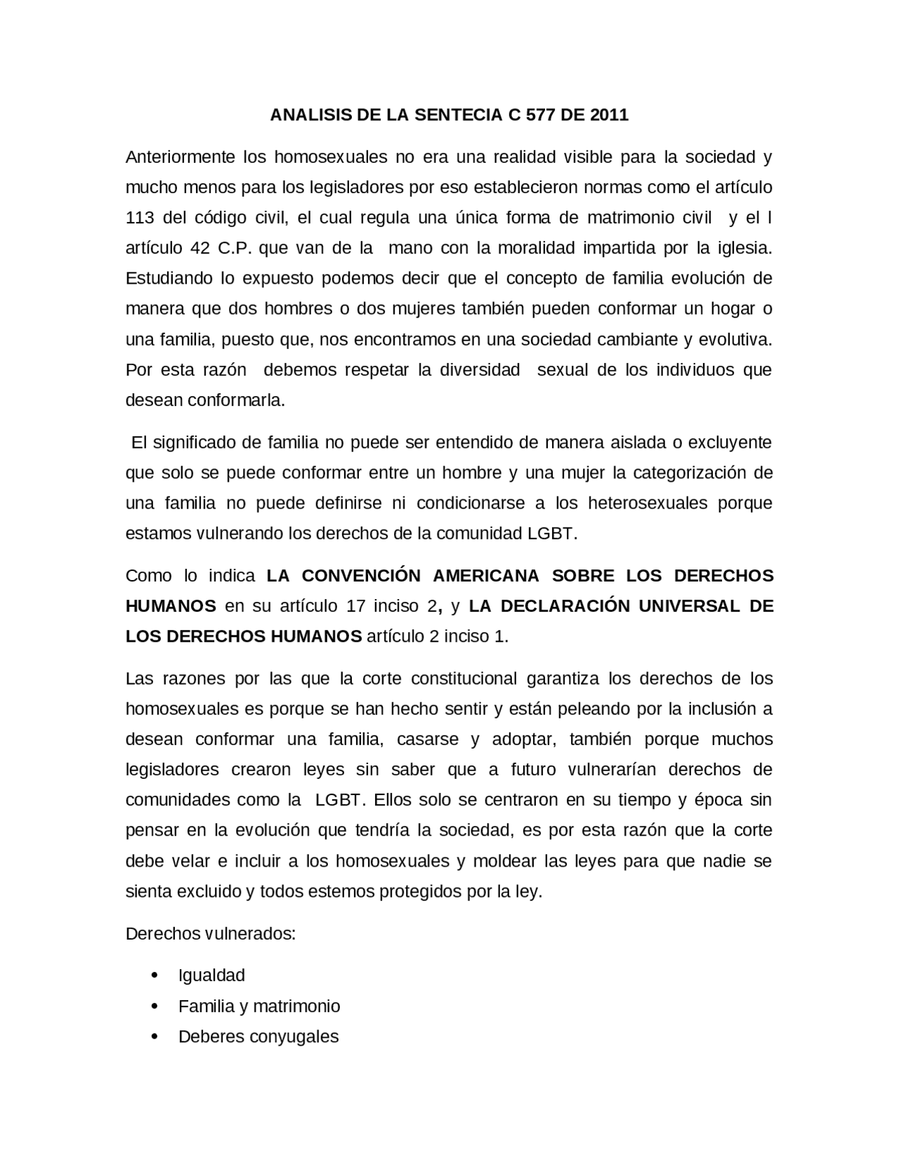 Análisis De Sentencia Docsity