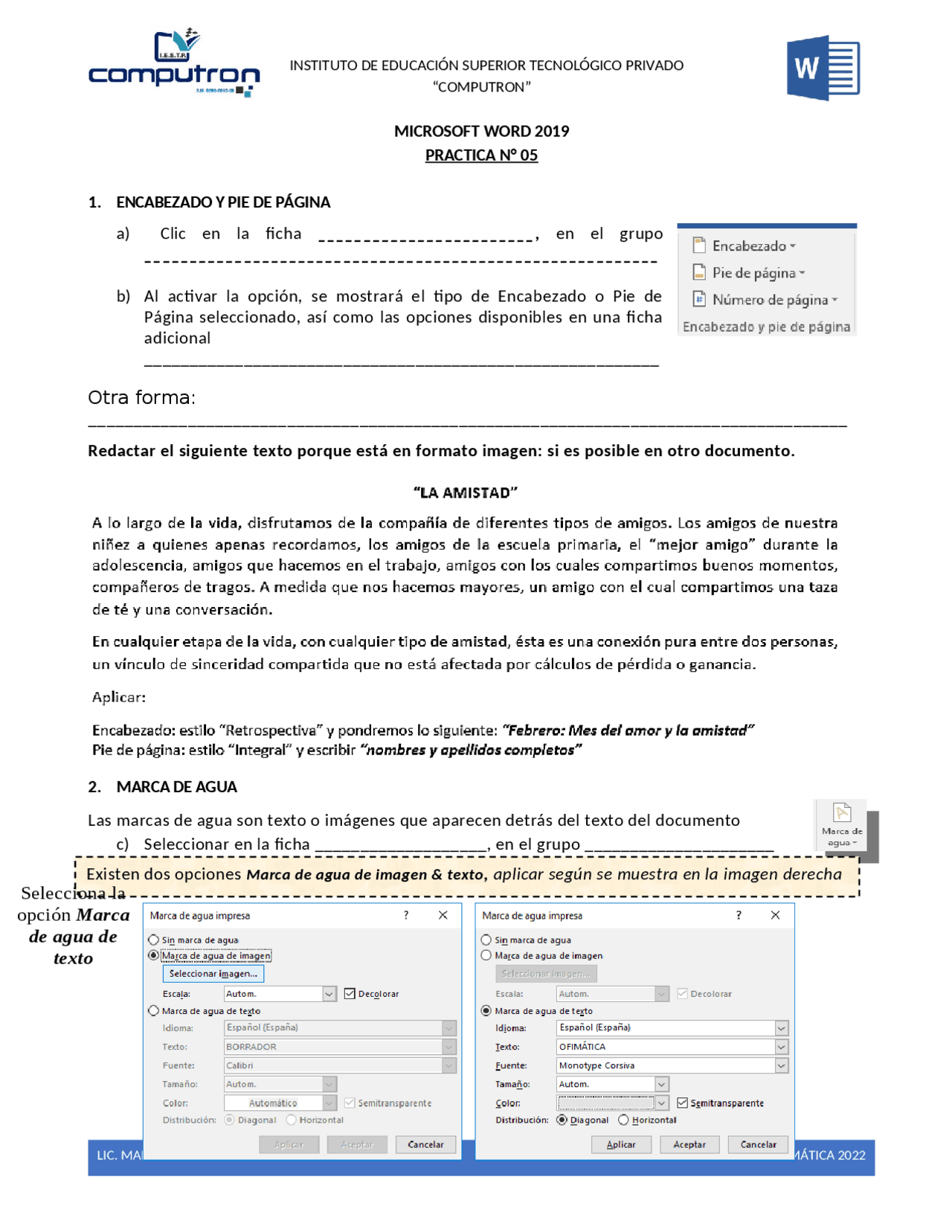 Ejercicio A Desarrollar N 007 Ejercicios De Informática Docsity