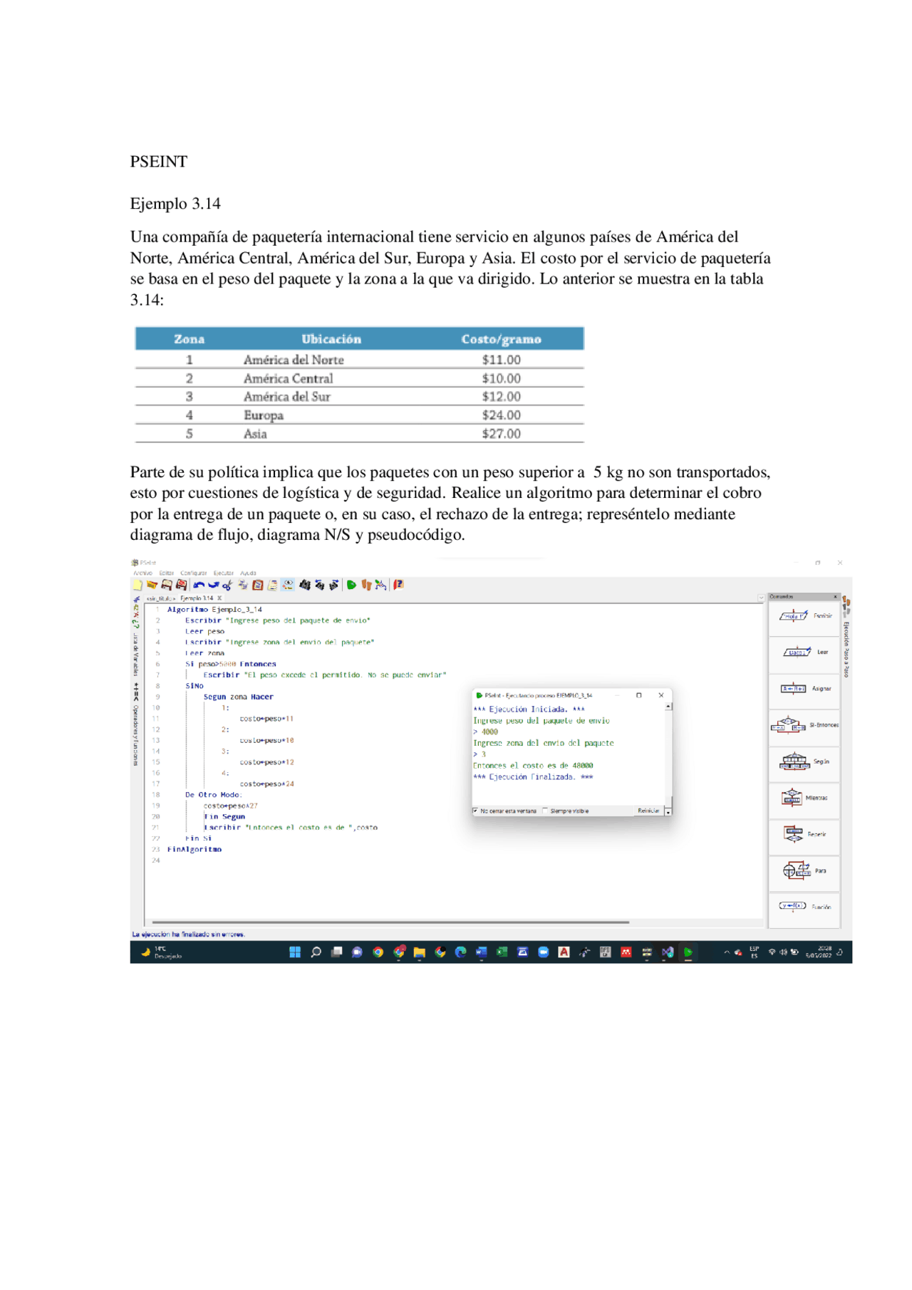 Operaciones Basicas En Pseint Ejercicios De Programación C Docsity