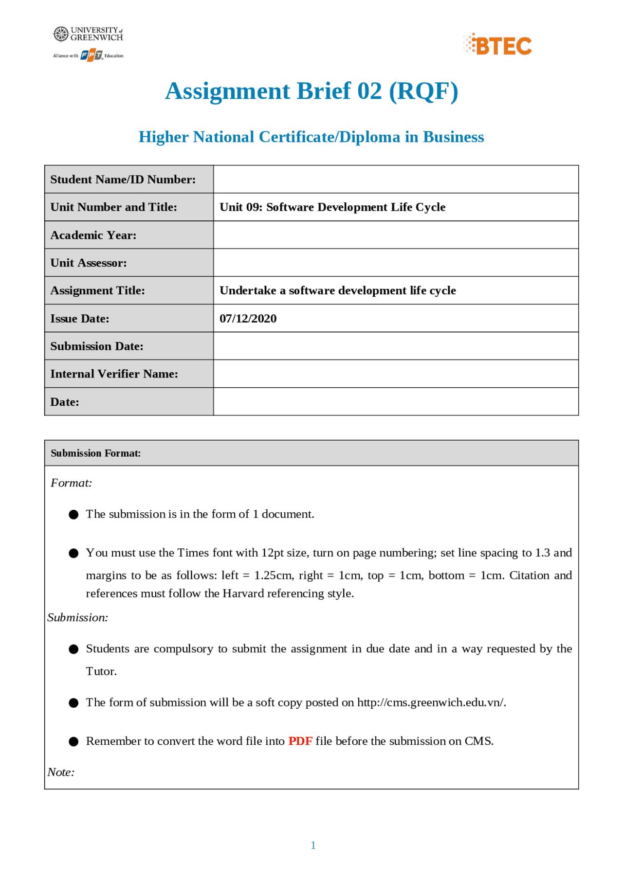Assignment 2 Brief For Sdlc 1631 Assignments Software Development