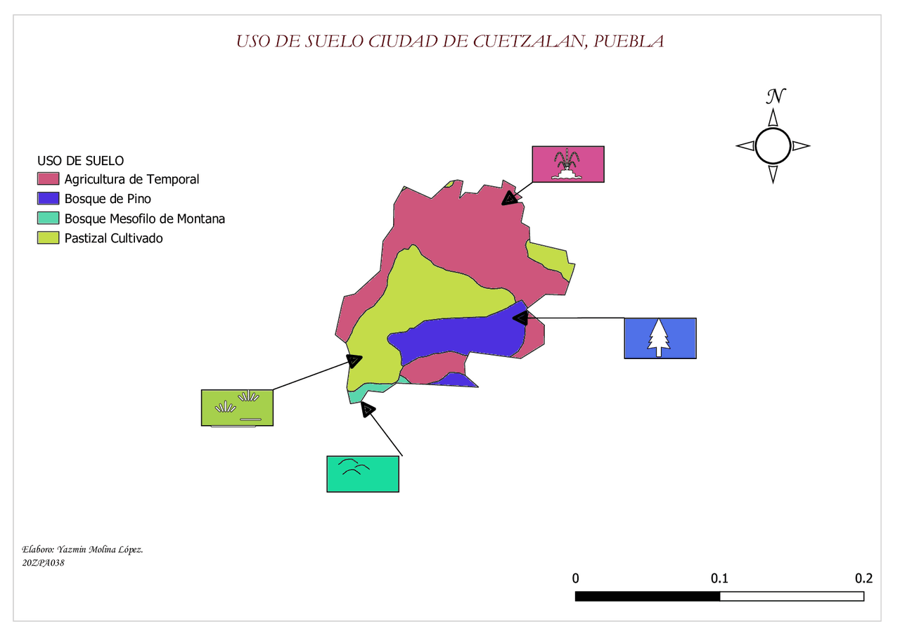 MAPAS CUETZALAN VEGETACIÓN Y USO DE SUELO ETCETERA | Esquemas y mapas ...