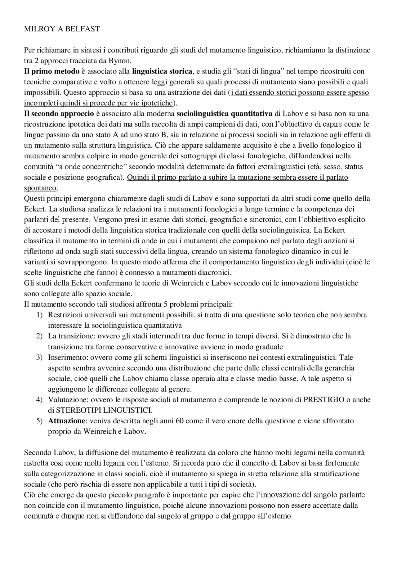 RIASSUNTO COMPLETO E ANALISI DEL SAGGIO DI MILROY A BELFAST | Sintesi ...