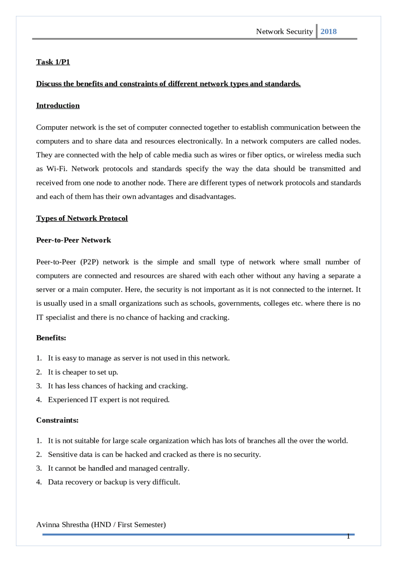 Network Security: Benefits and Constraints of Network Types and Standards | Study Guides ...