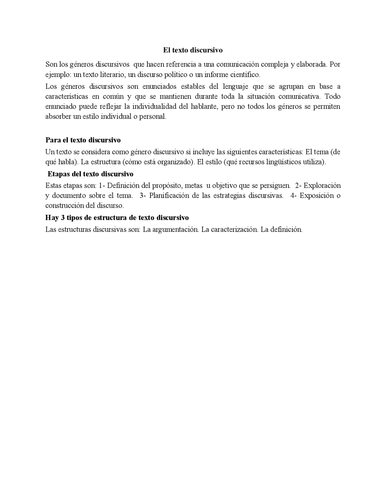 EL TEXTO DISCURSIVO | Guías, Proyectos, Investigaciones de Redacción de ...