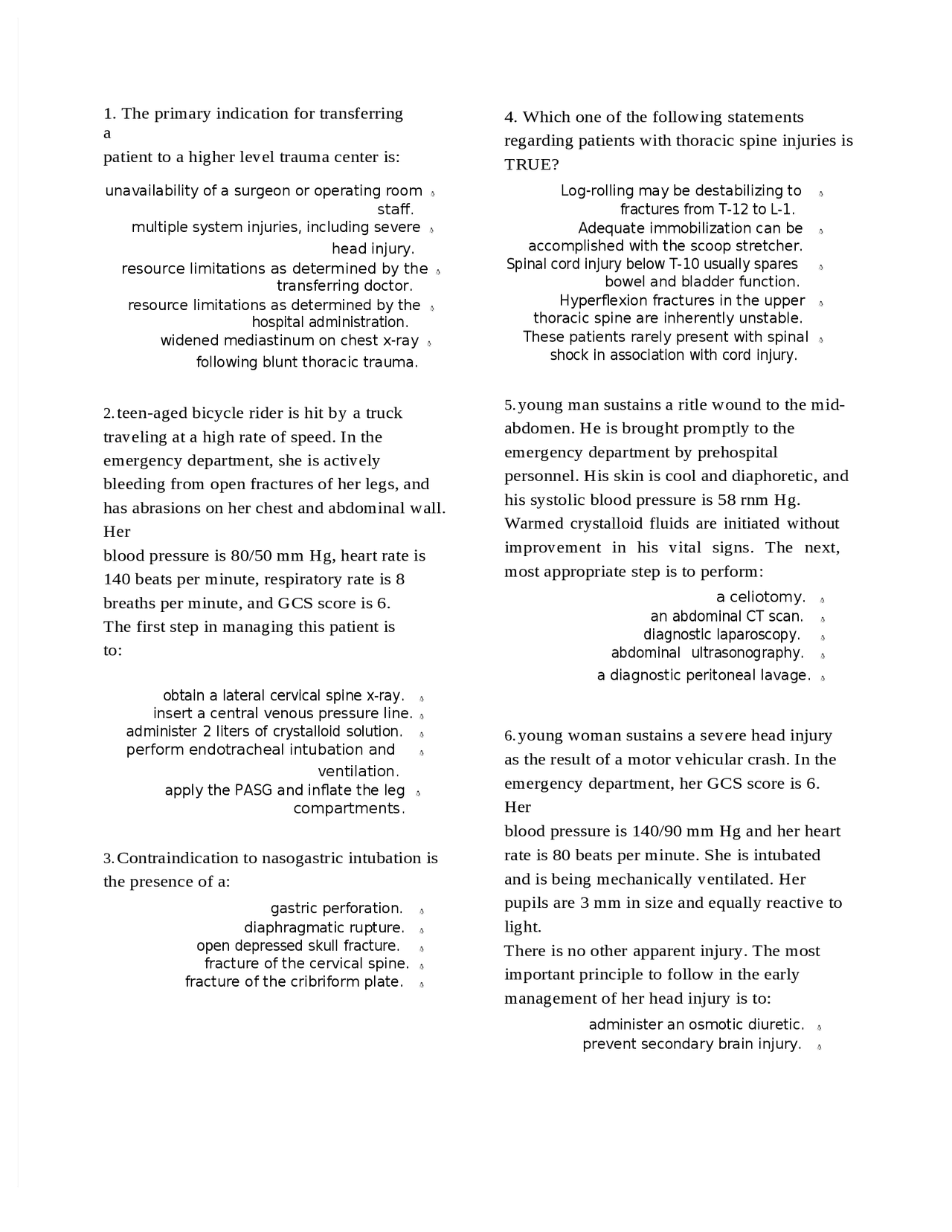 ATLS Post Tests. Includes MCQ and Q&A. More than 150 Questions and ...