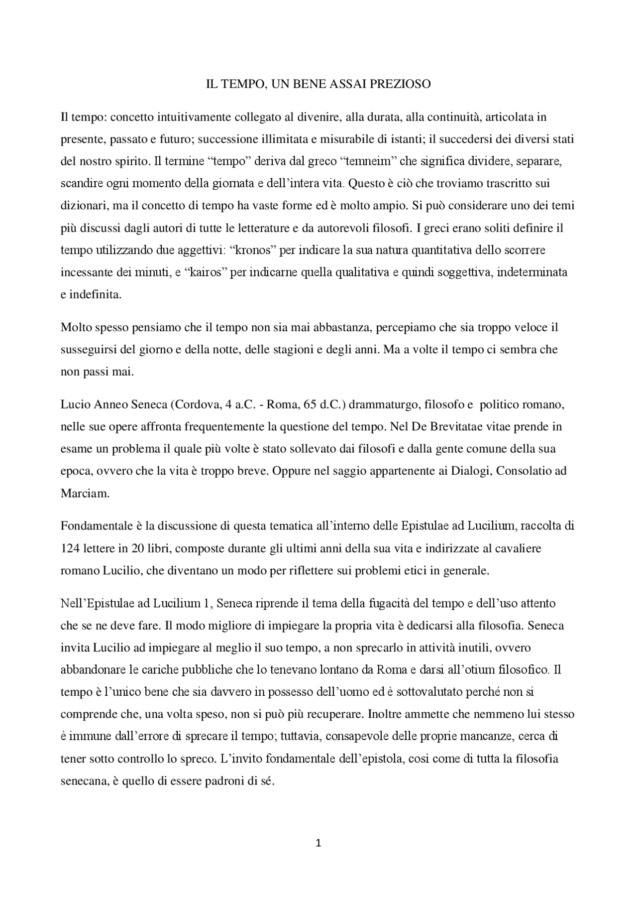 Elaborato Sul Tempo Liceo Classico Tesine Di Maturità Di Latino