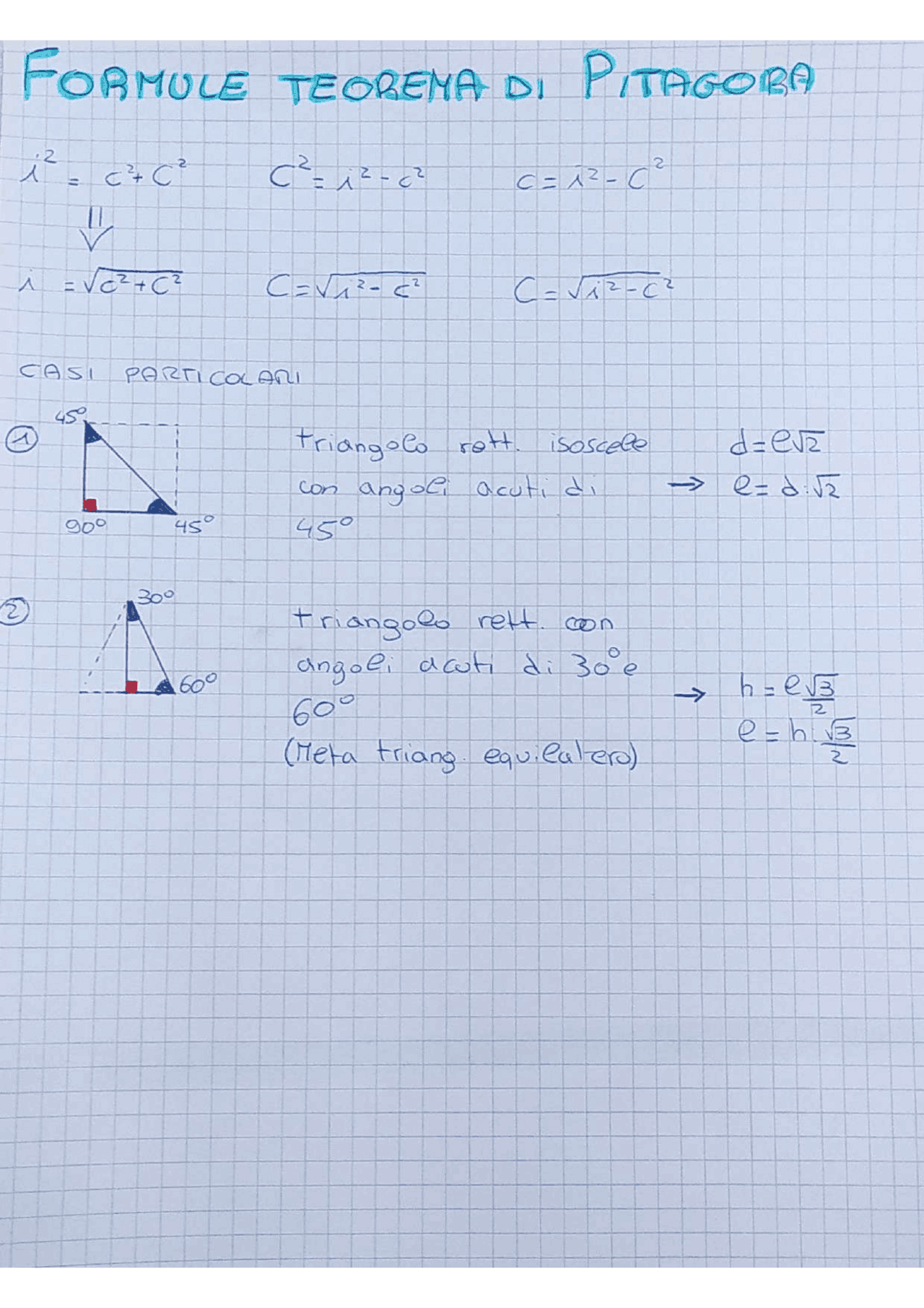 Teorema Di Pitagora Formule Aree Poligoni E Le Loro Caratteristiche Schemi E Mappe