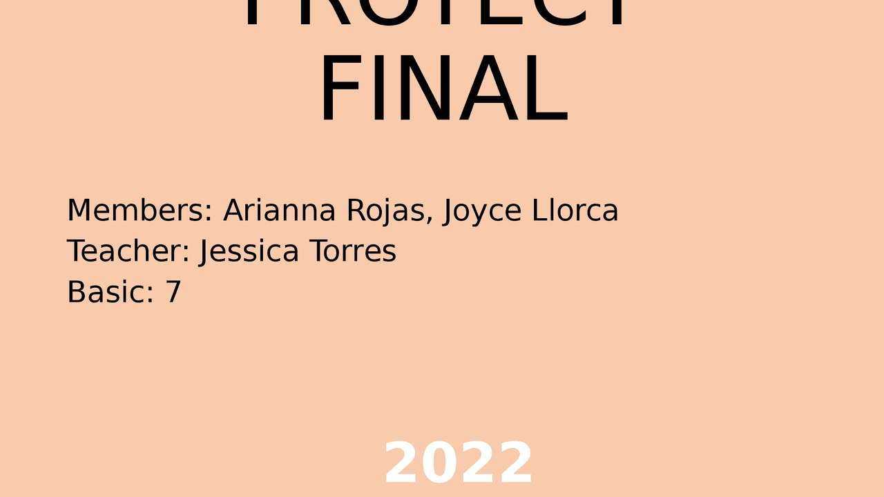 Proyect Final Basic 7 Icpna Diapositivas De Inglés Docsity