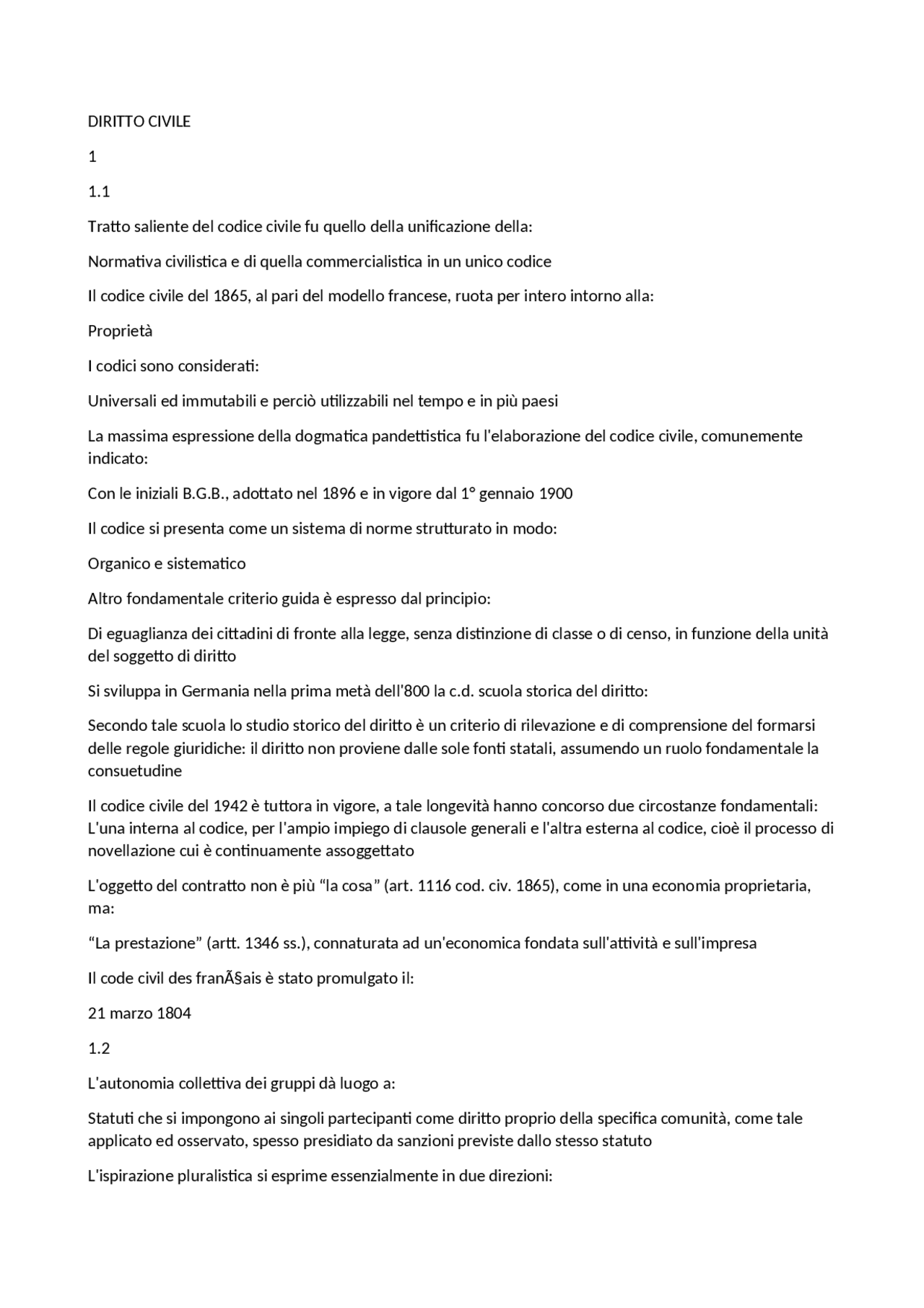 Paniere Di Diritto Civile Panieri Di Diritto Civile Docsity