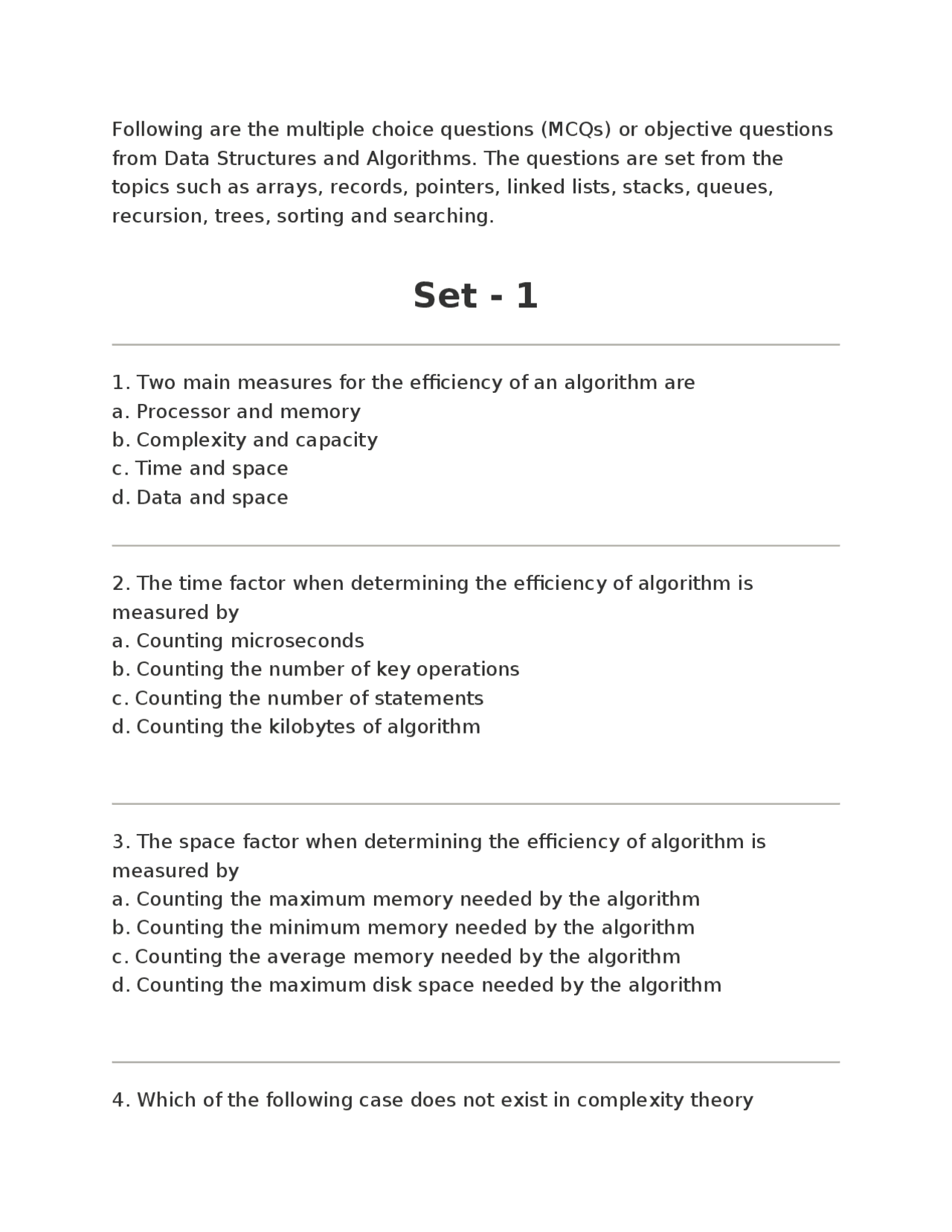 Data Structures Algorithms Exercises Data Structures And Algorithms Docsity 9108
