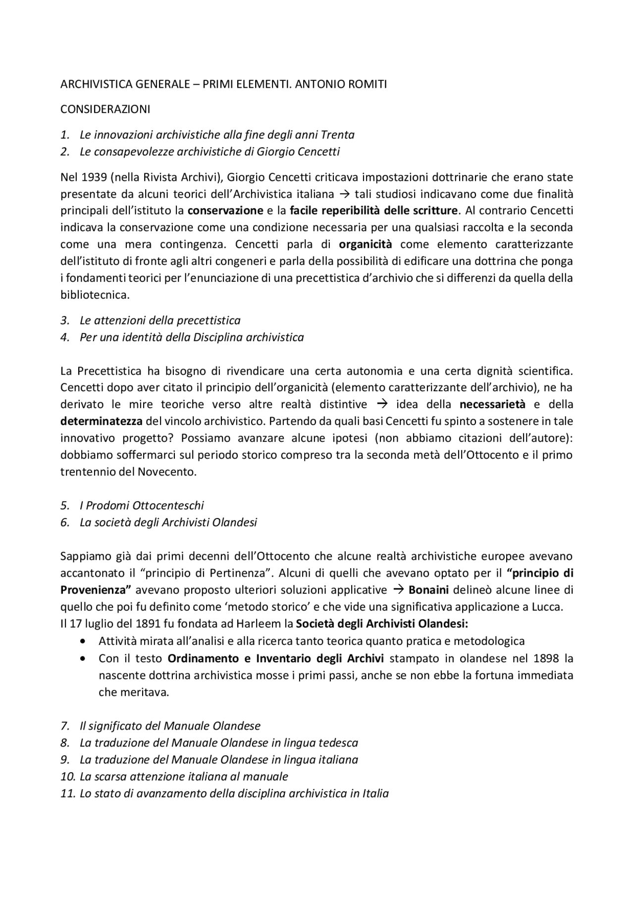 Archivistica Generale. Primi elementi - Antonio Romiti | Schemi e mappe ...