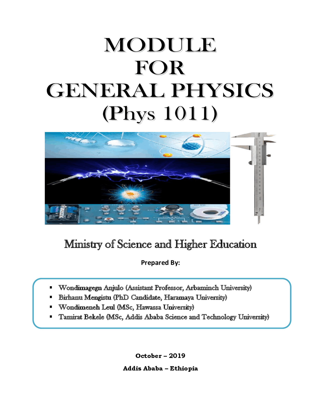 General physics 101 module | Study notes Physics | Docsity