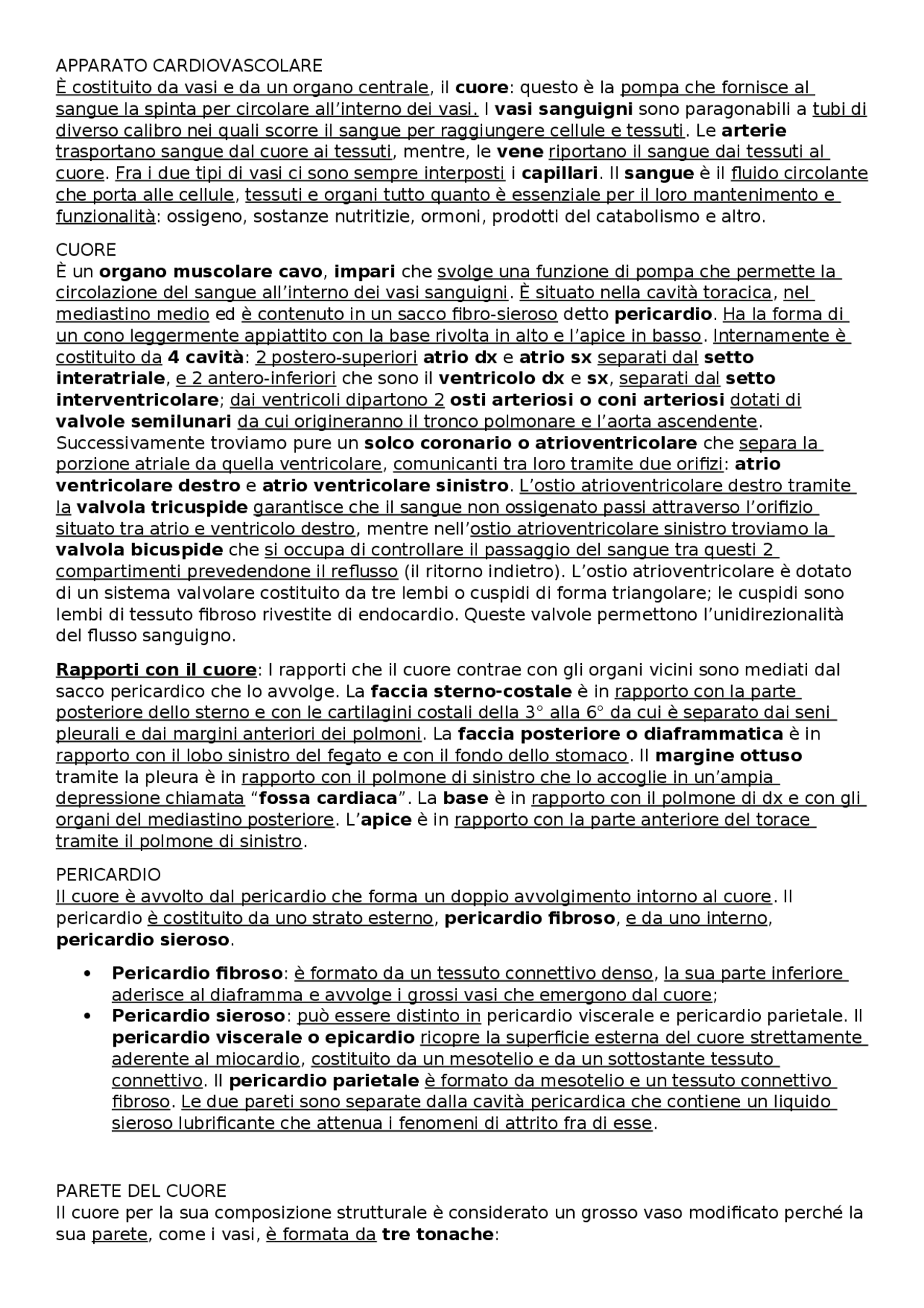Riassunti Di Anatomia Appunti Di Anatomia Docsity