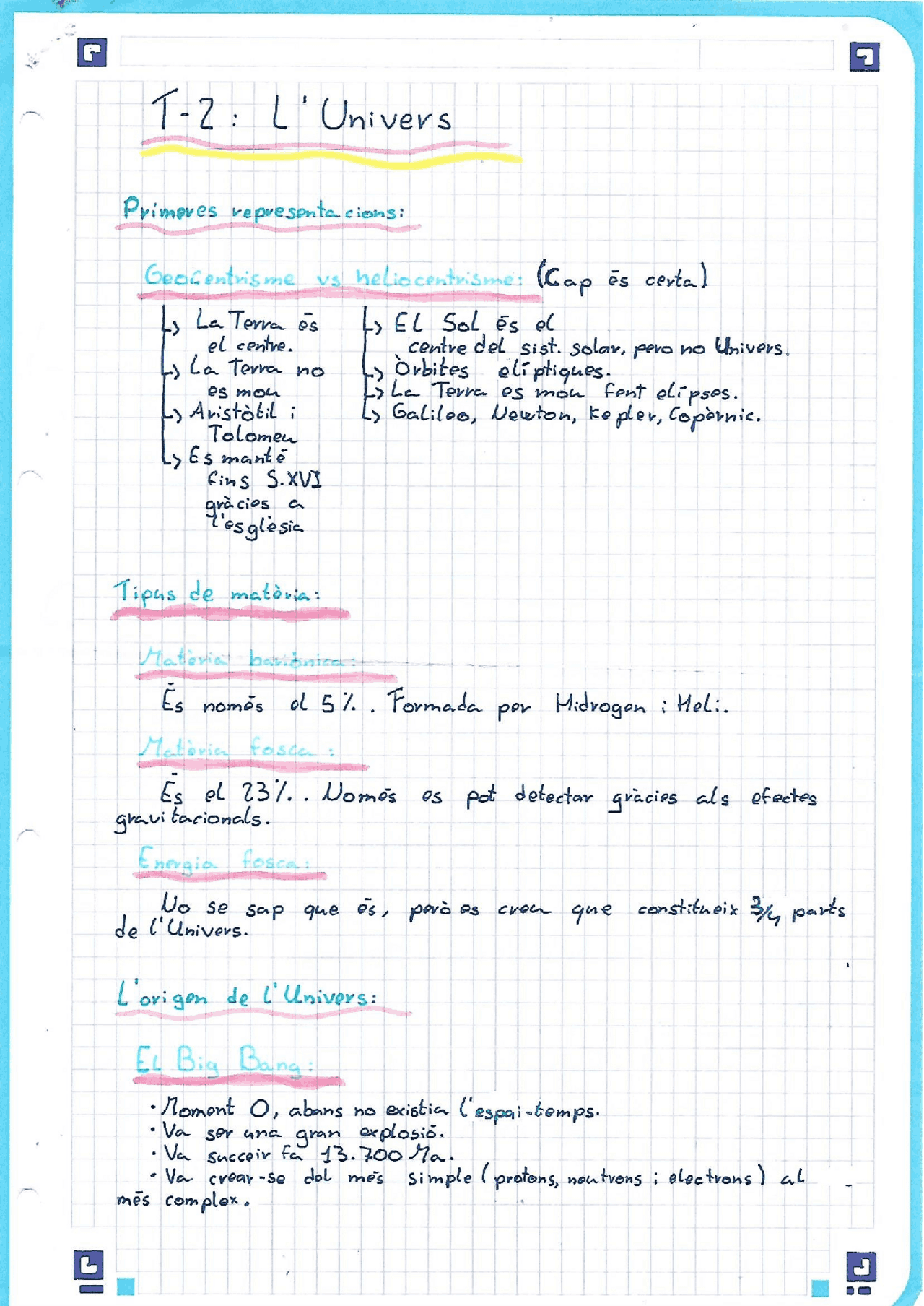 Apunts De Lunivers 1r Batx Docsity