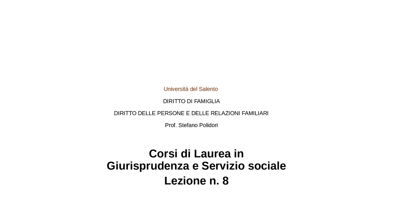 Slides Lezioni Diritto Di Famiglia Slide Di Diritto Di Famiglia Docsity
