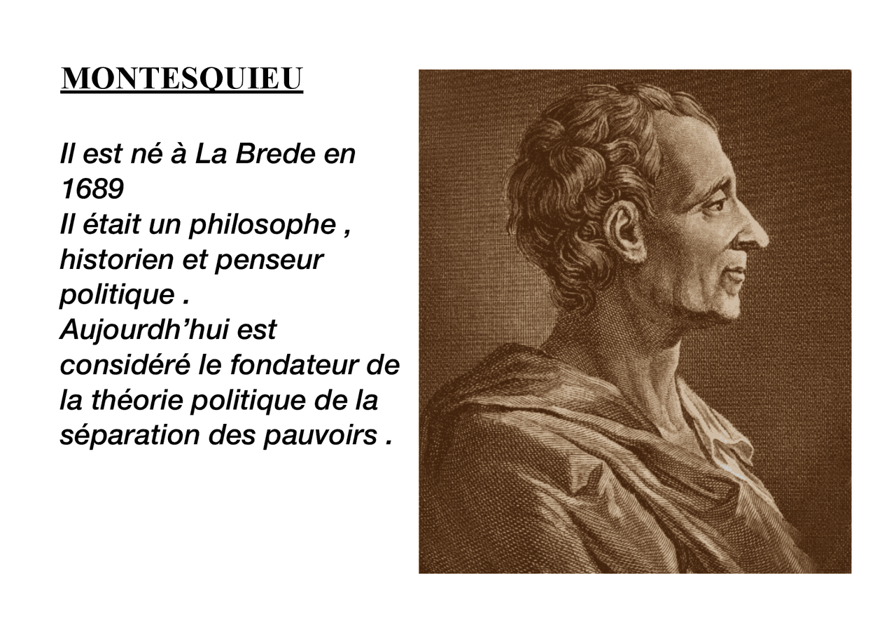 Montesquieu Riassunto Schemi E Mappe Concettuali Di Francese Docsity