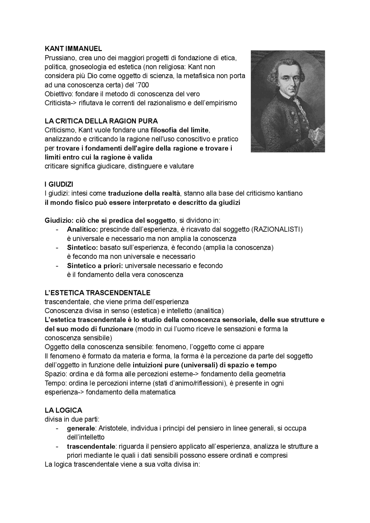 Immanuel Kant - le tre critiche | Schemi e mappe concettuali di ...