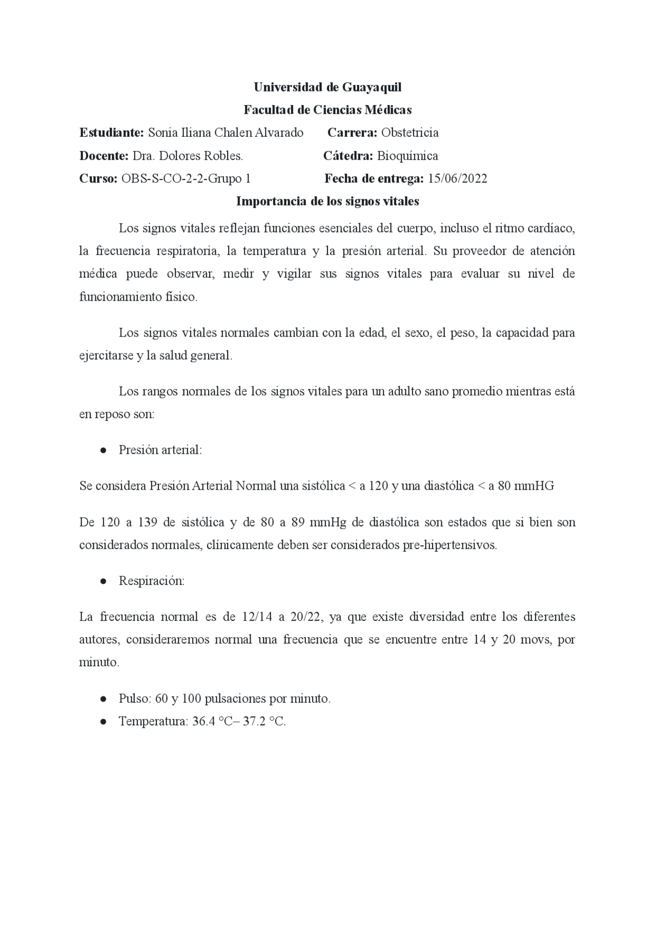 Signos Vitales Resúmen Resúmenes De Semiología Docsity