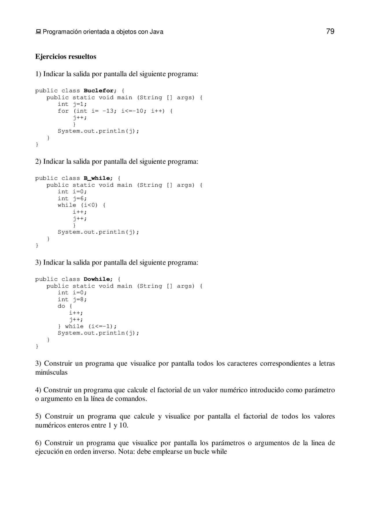 Ejercicios resueltos de java | Ejercicios de Fundamentos de Diseño ...