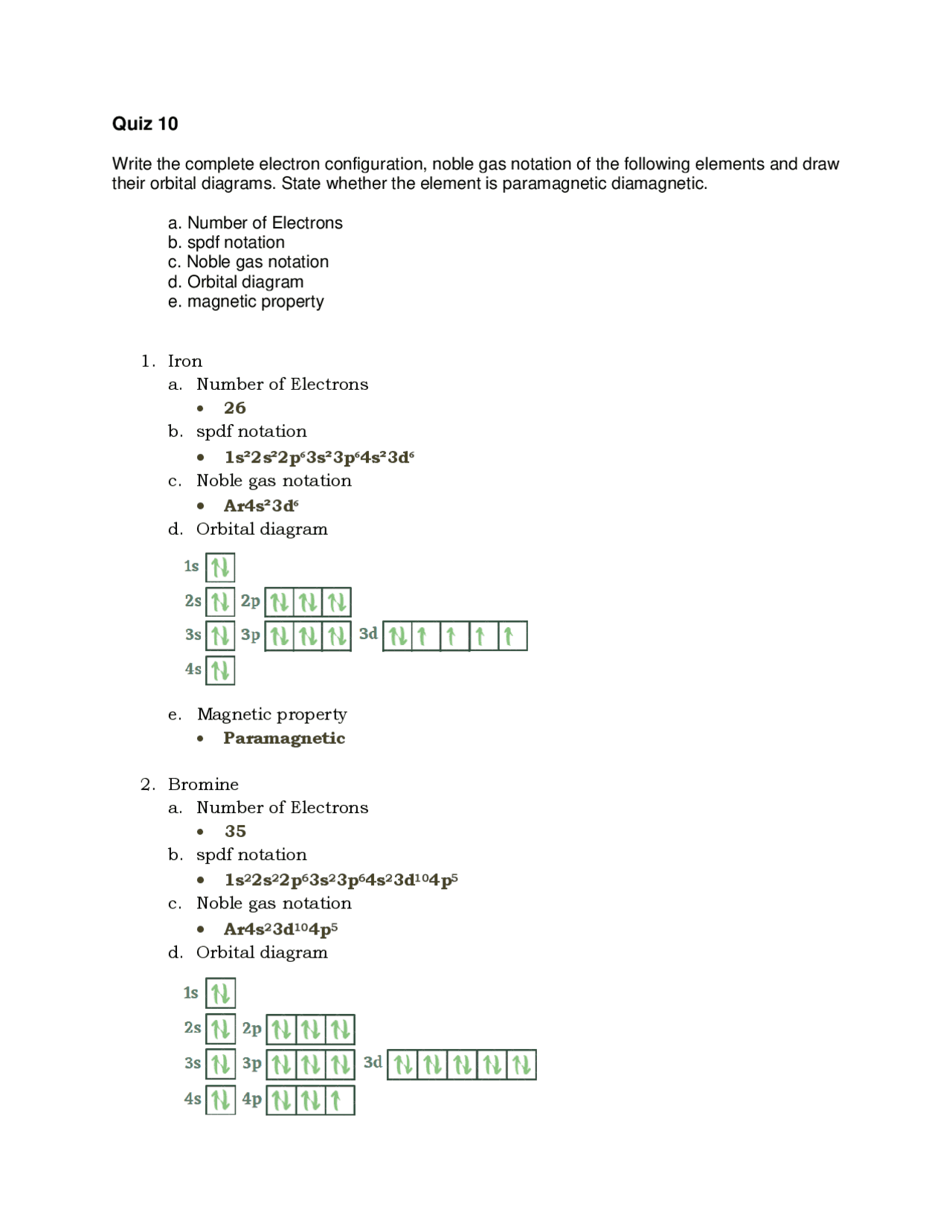 GENCHEM1 (Quiz 10)_mnbv13 | Quizzes Chemistry | Docsity