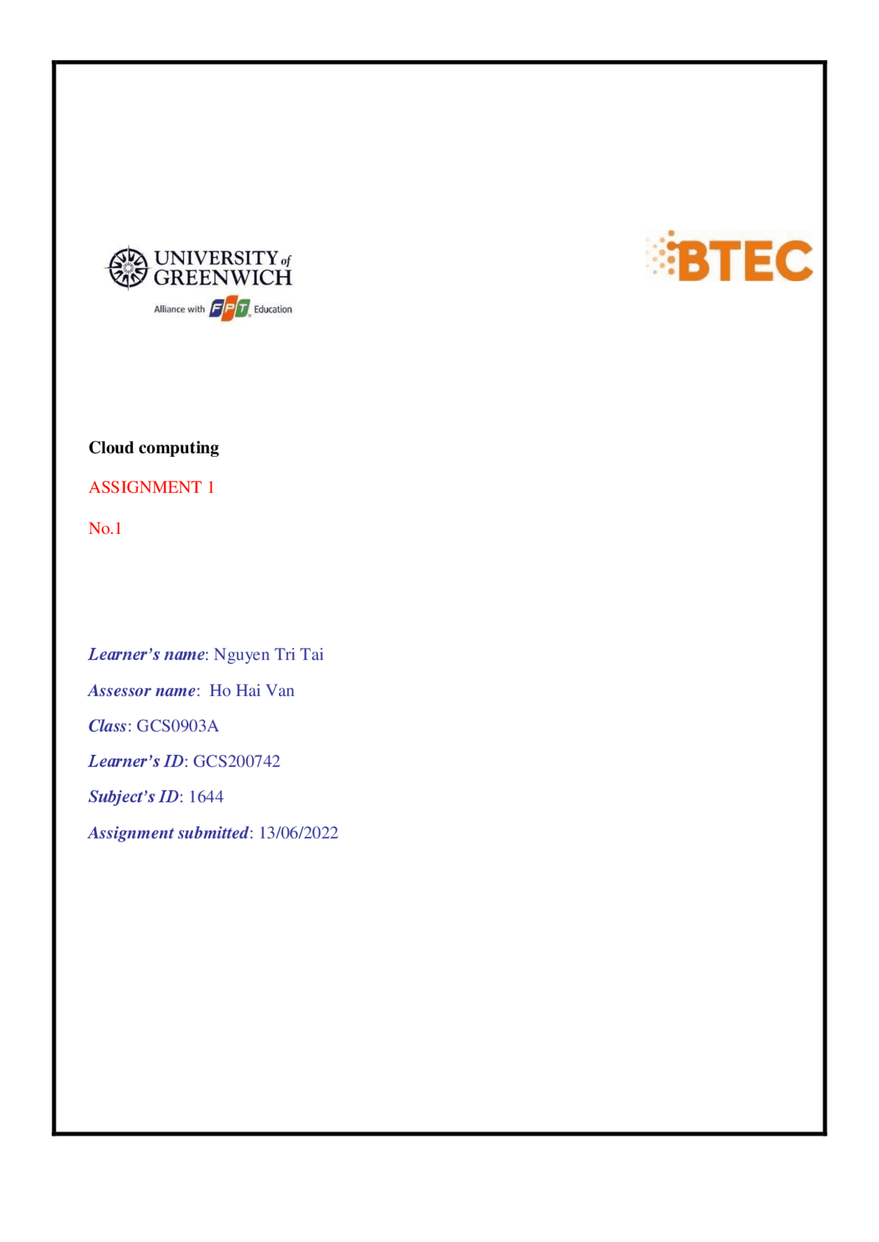 Assignment 1 Cloud Computing Essays University Engineering Docsity