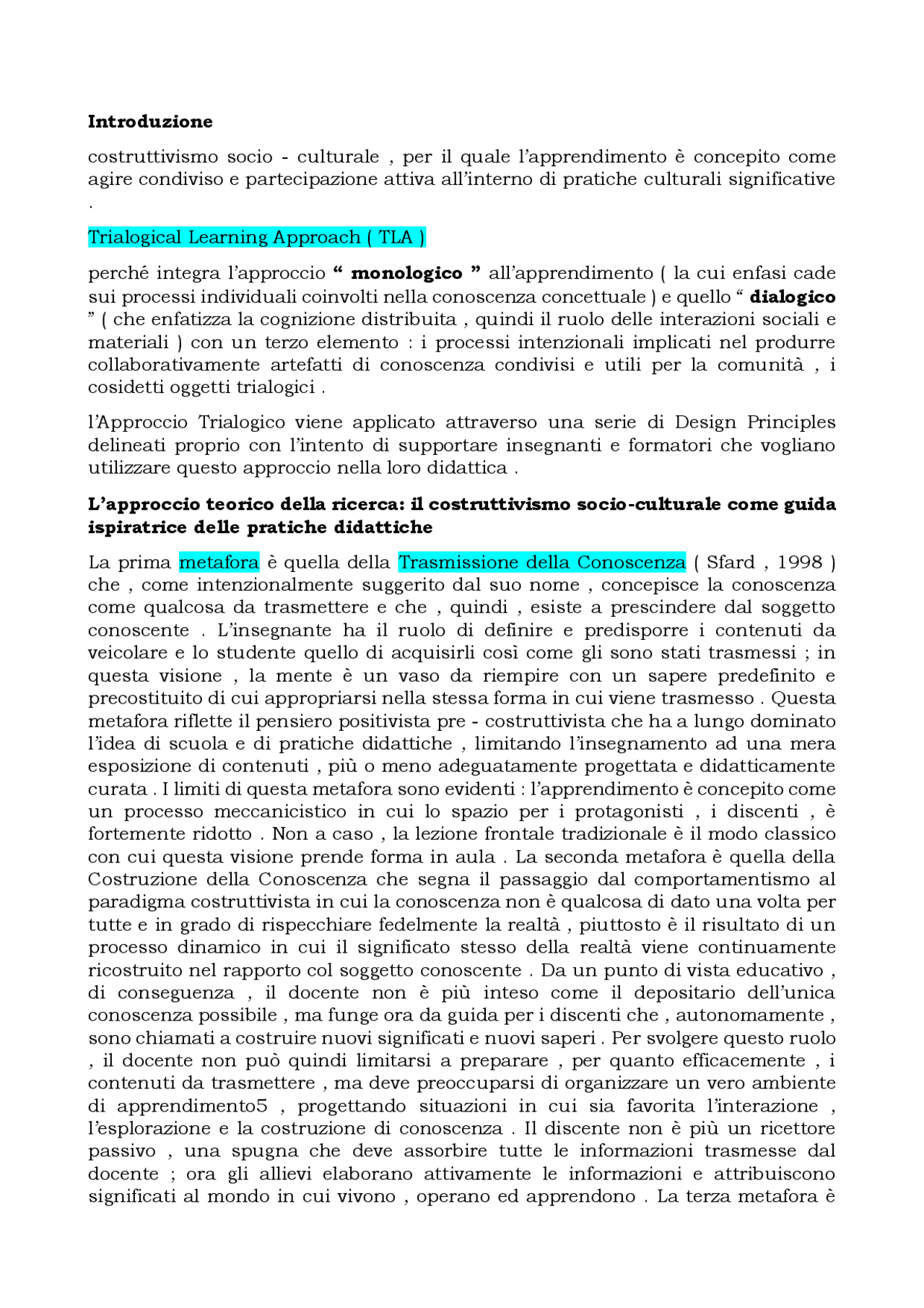 Concetti Chiave Approccio Trialogico Schemi E Mappe Concettuali Di