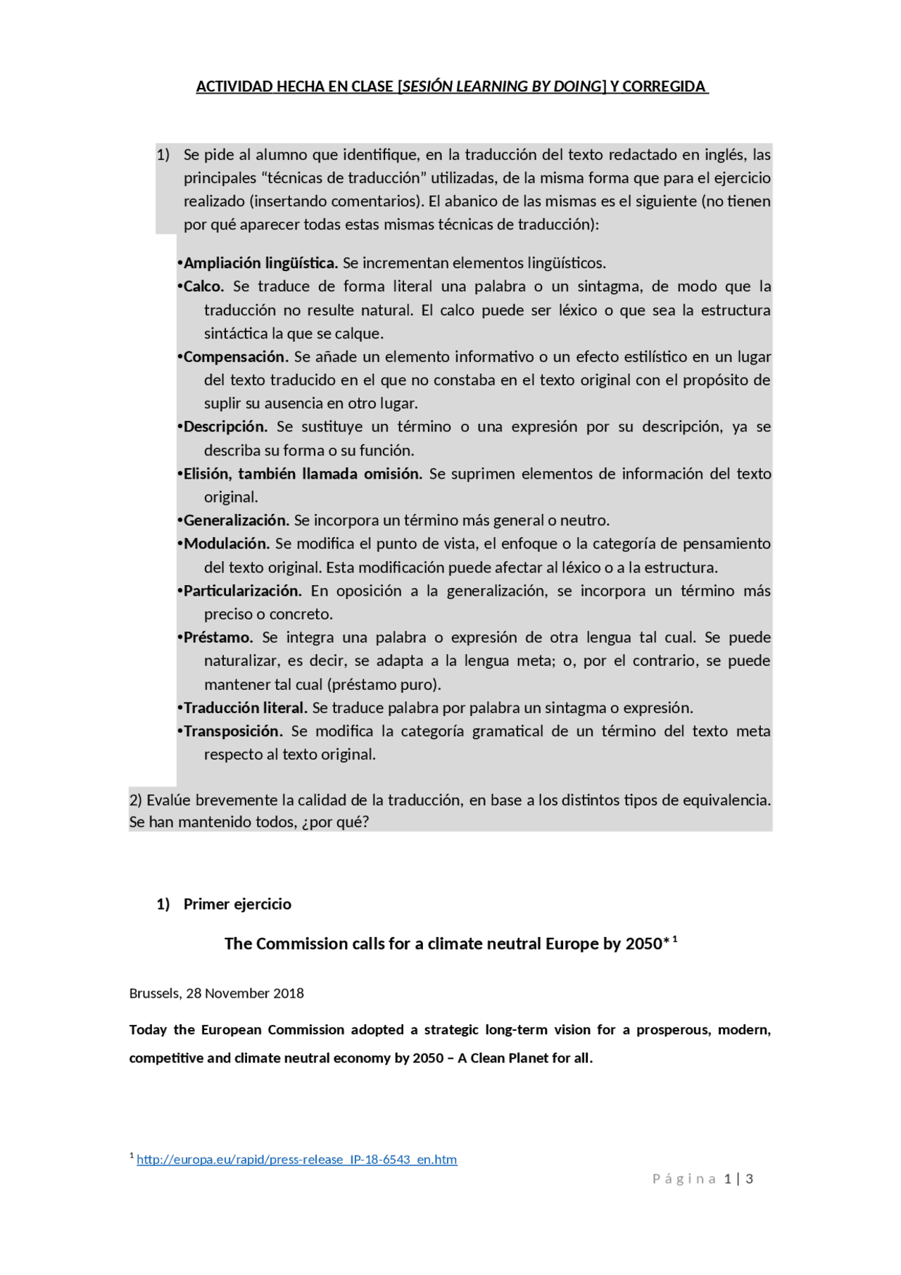 Traducciones Corregidas Traduzioni Di Inglese Docsity