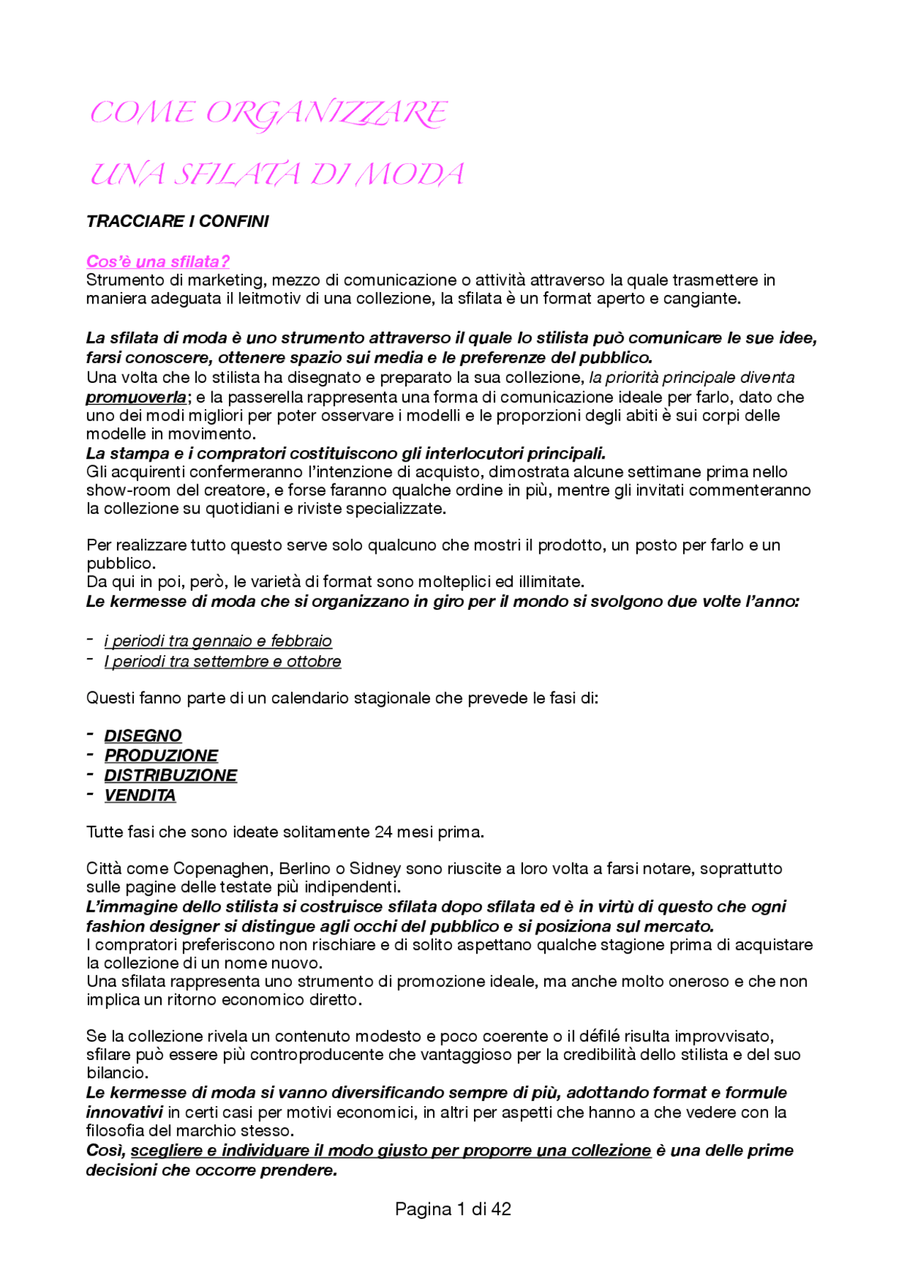Fashion show. Come organizzare una sfilata di moda. | Dispense di ...