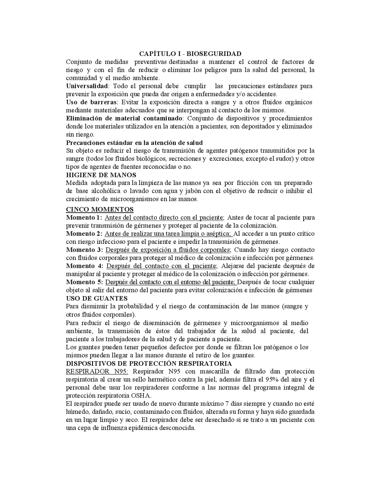 RESUMEN BIOSEGURIDAD EN COVID19 | Apuntes de Bioseguridad - Docsity