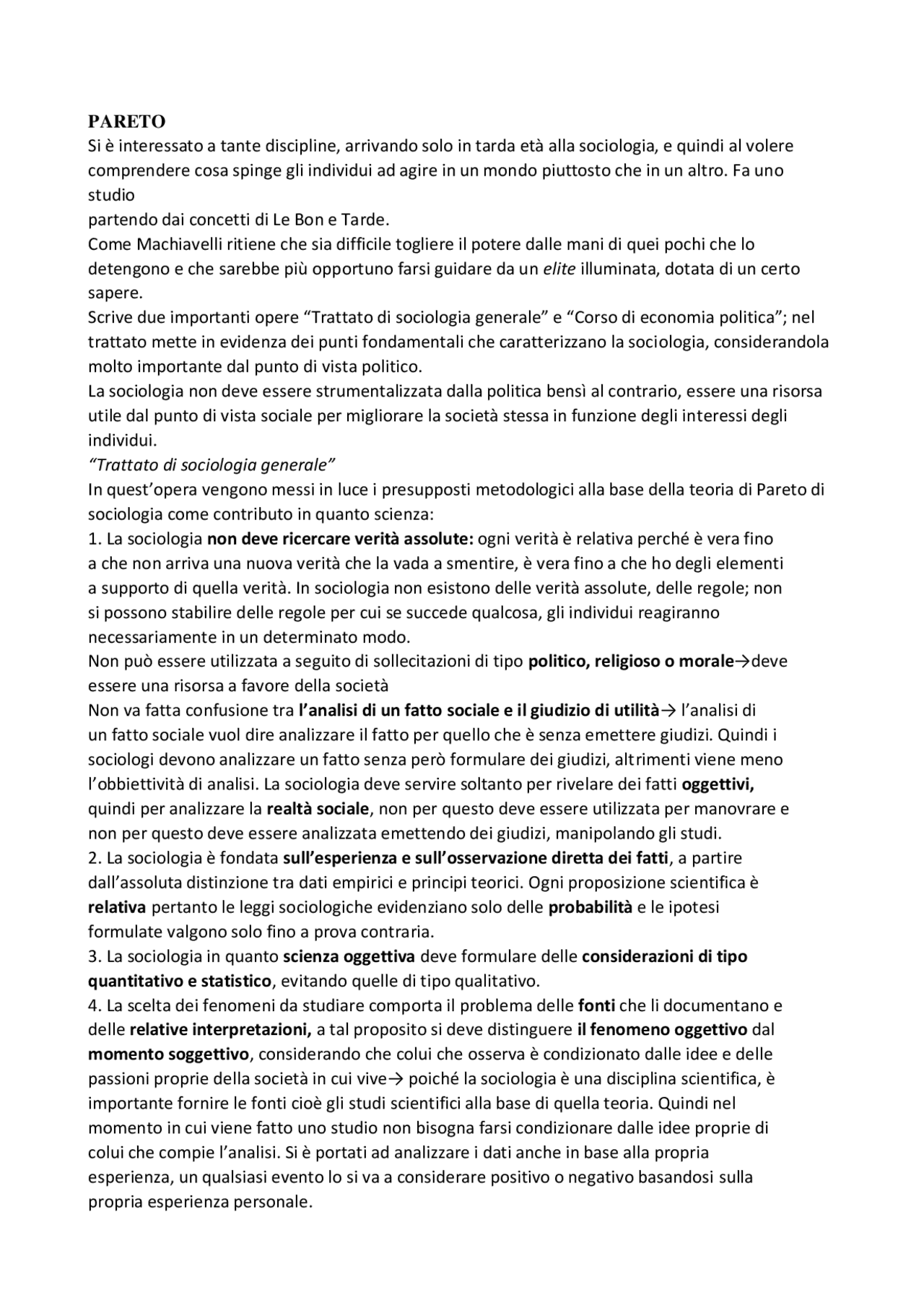 Appunti Di Sociologia Generale Docsity