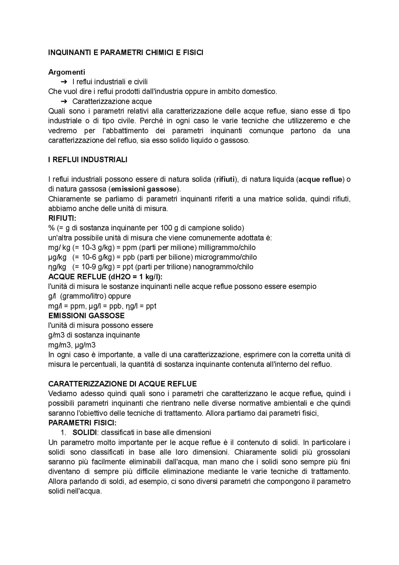 Appunti Ingegneria Sanitaria E Ambientale Appunti Di Ingegneria
