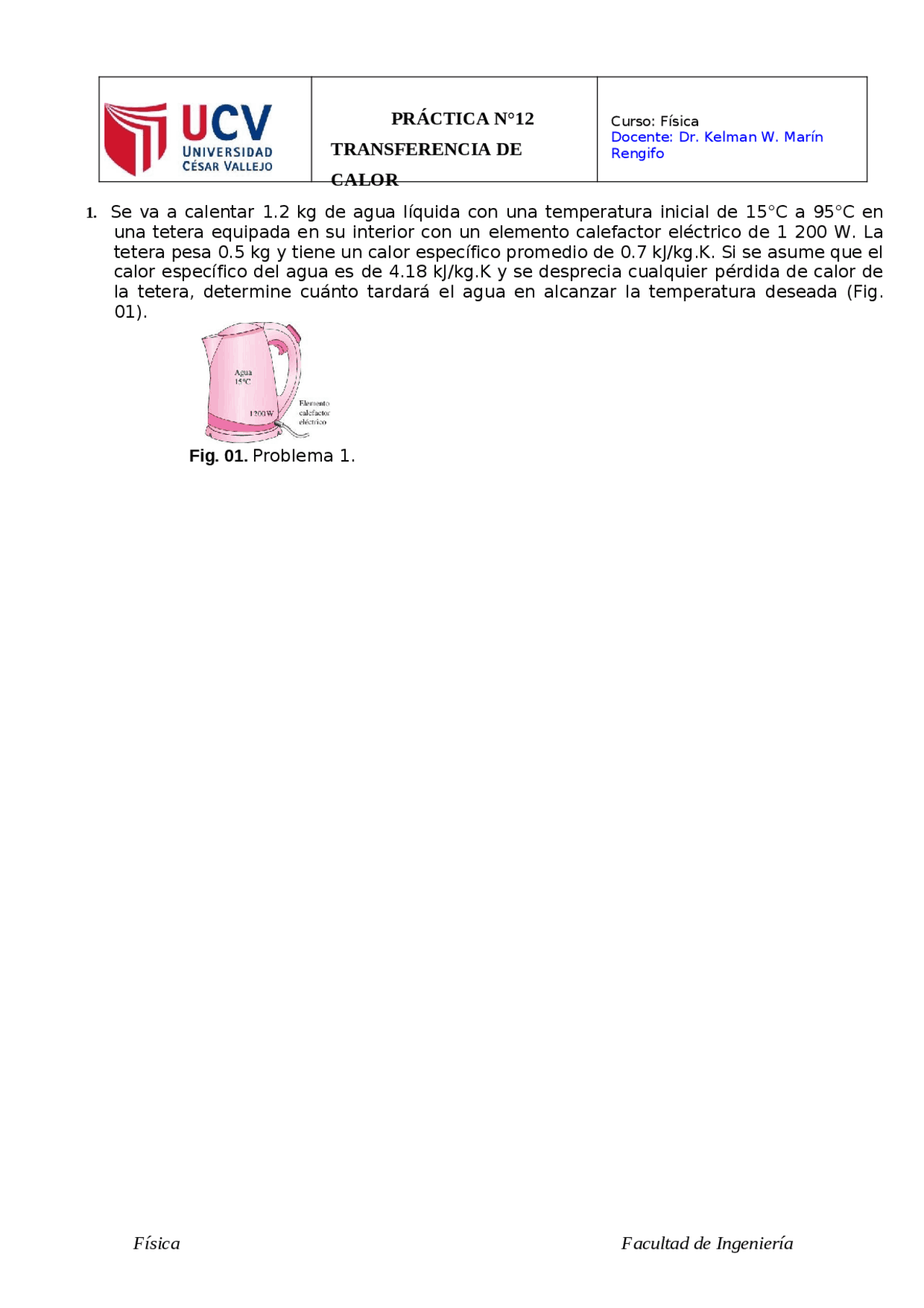 TRANSFERENCIA DE CALOR | Ejercicios de Tecnología de la Información ...