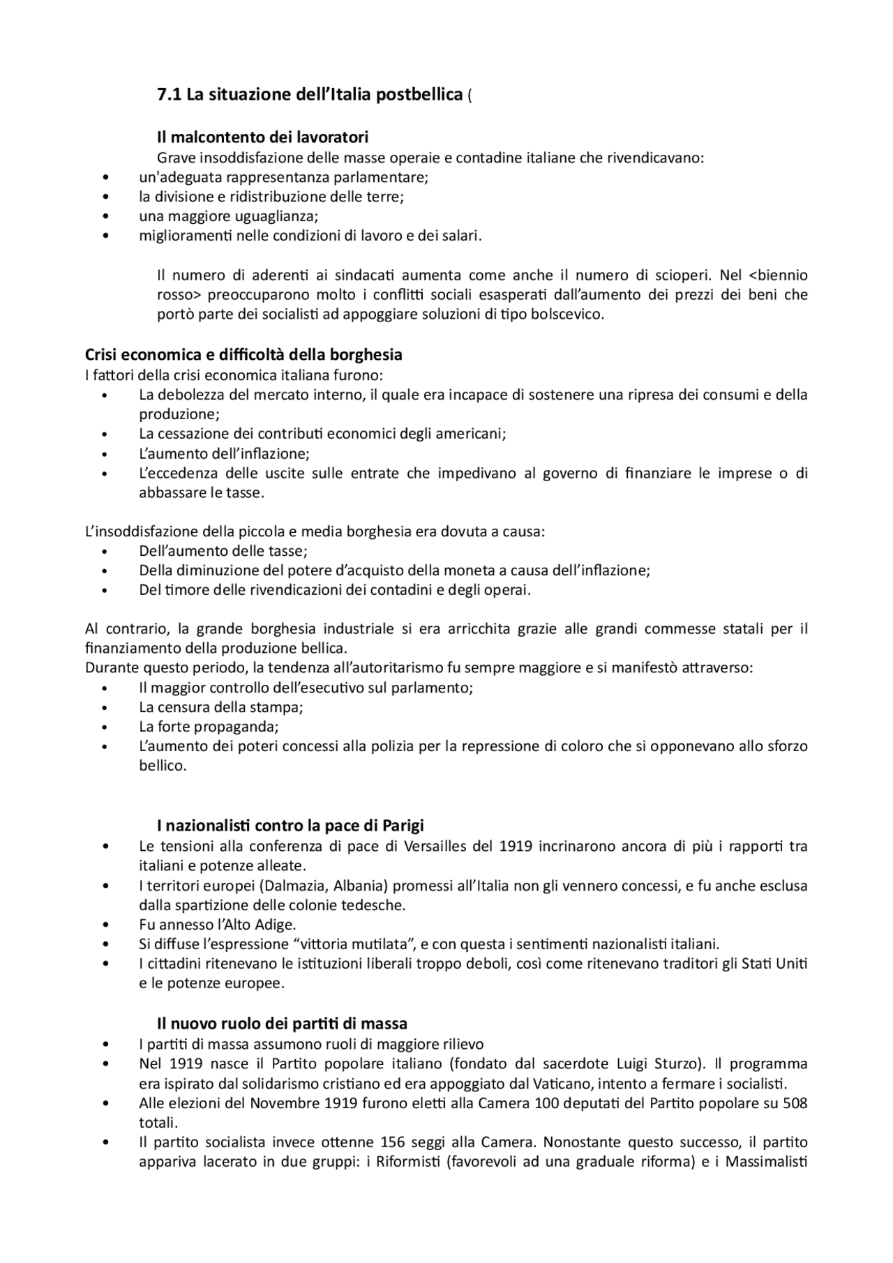 Riassunto Capitolo 7 Di Storia Schemi E Mappe Concettuali Di Storia