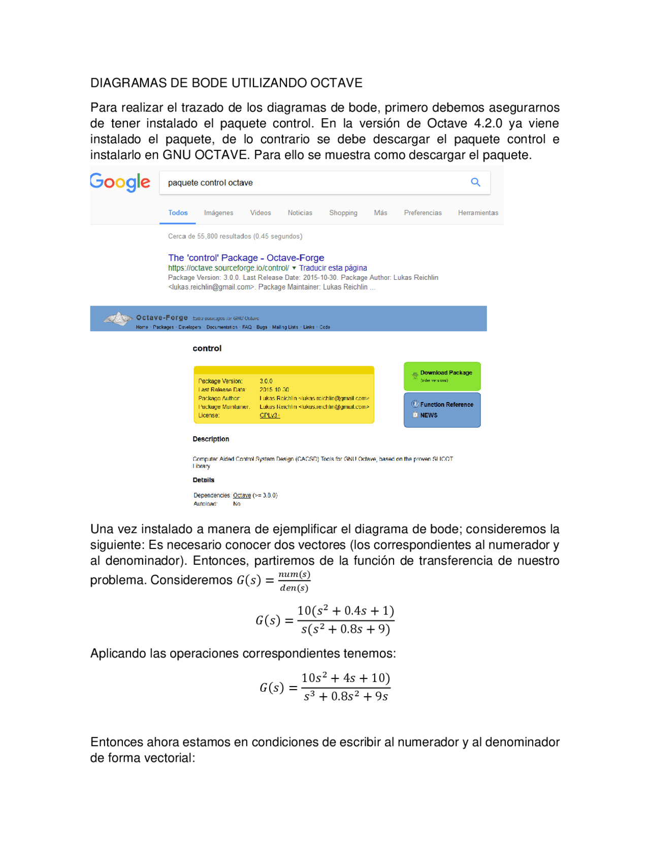 Utilizando diagramas de Bode con Octave: Ejemplo de trazado | Resúmenes de Competencias en ...