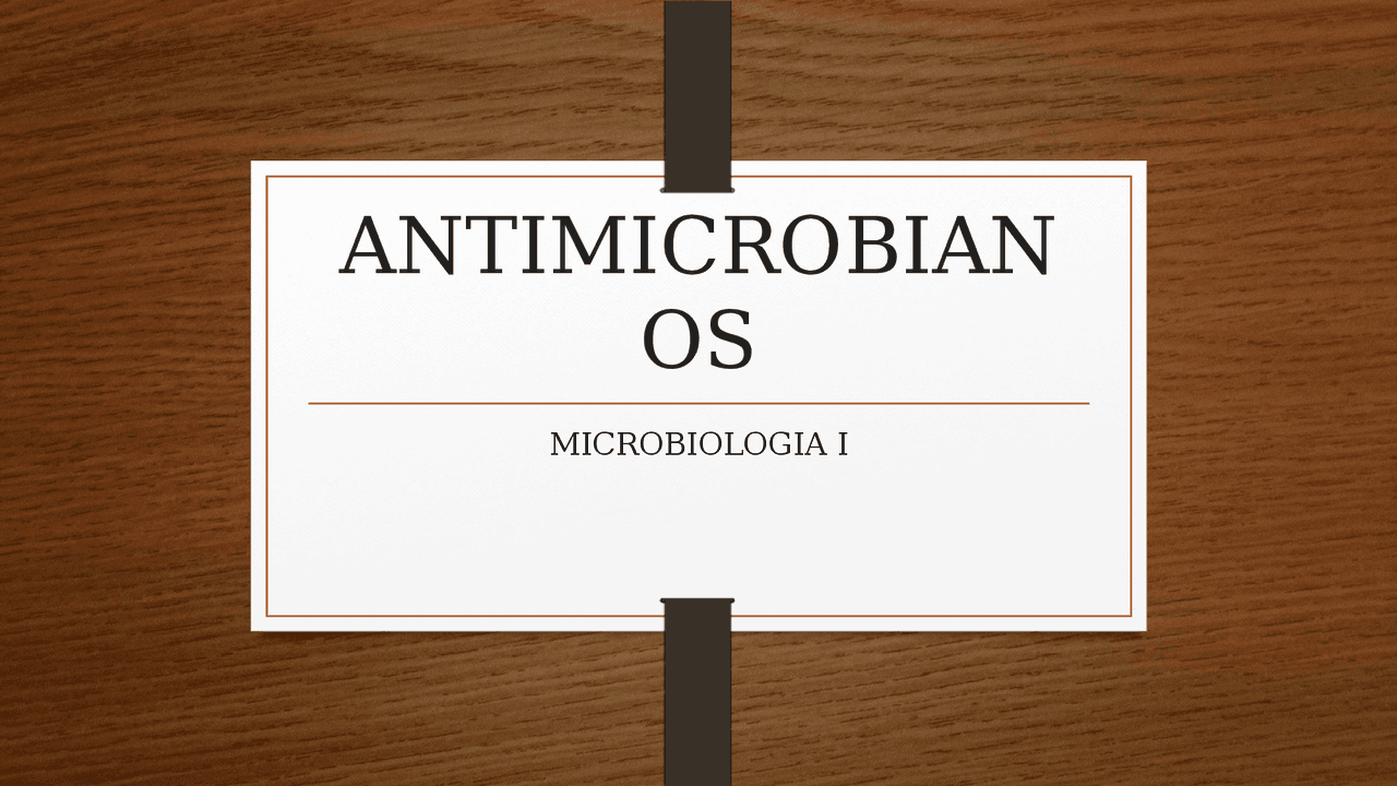 Antimicrobianos Résumés De Microbiologie Docsity