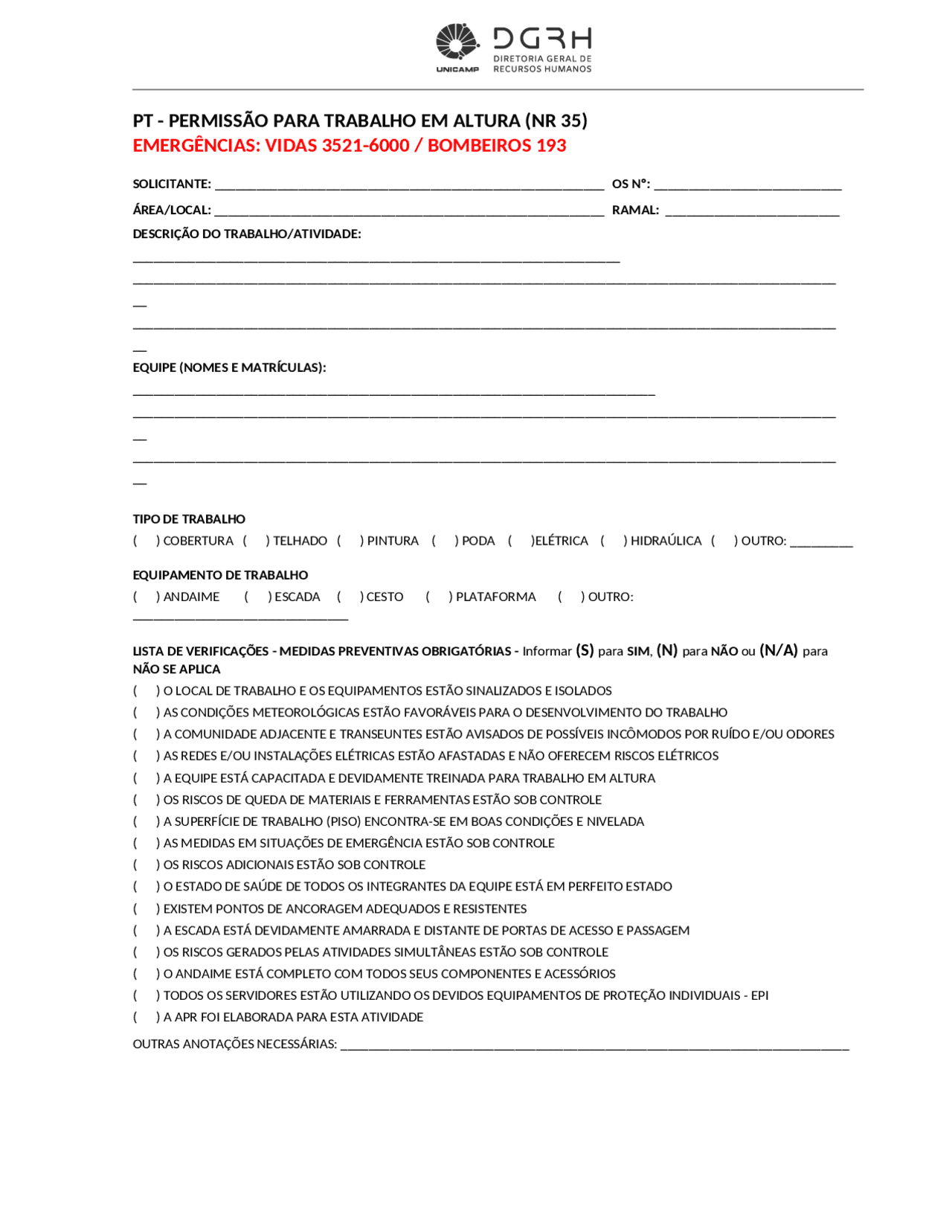 Programas De Segurança Do Trabalho Docsity