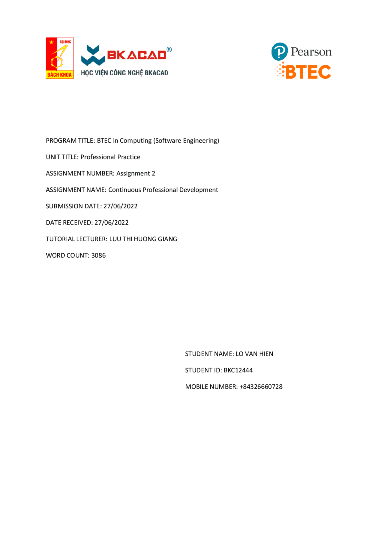 Professional Practice Assignments Professional Communication Docsity