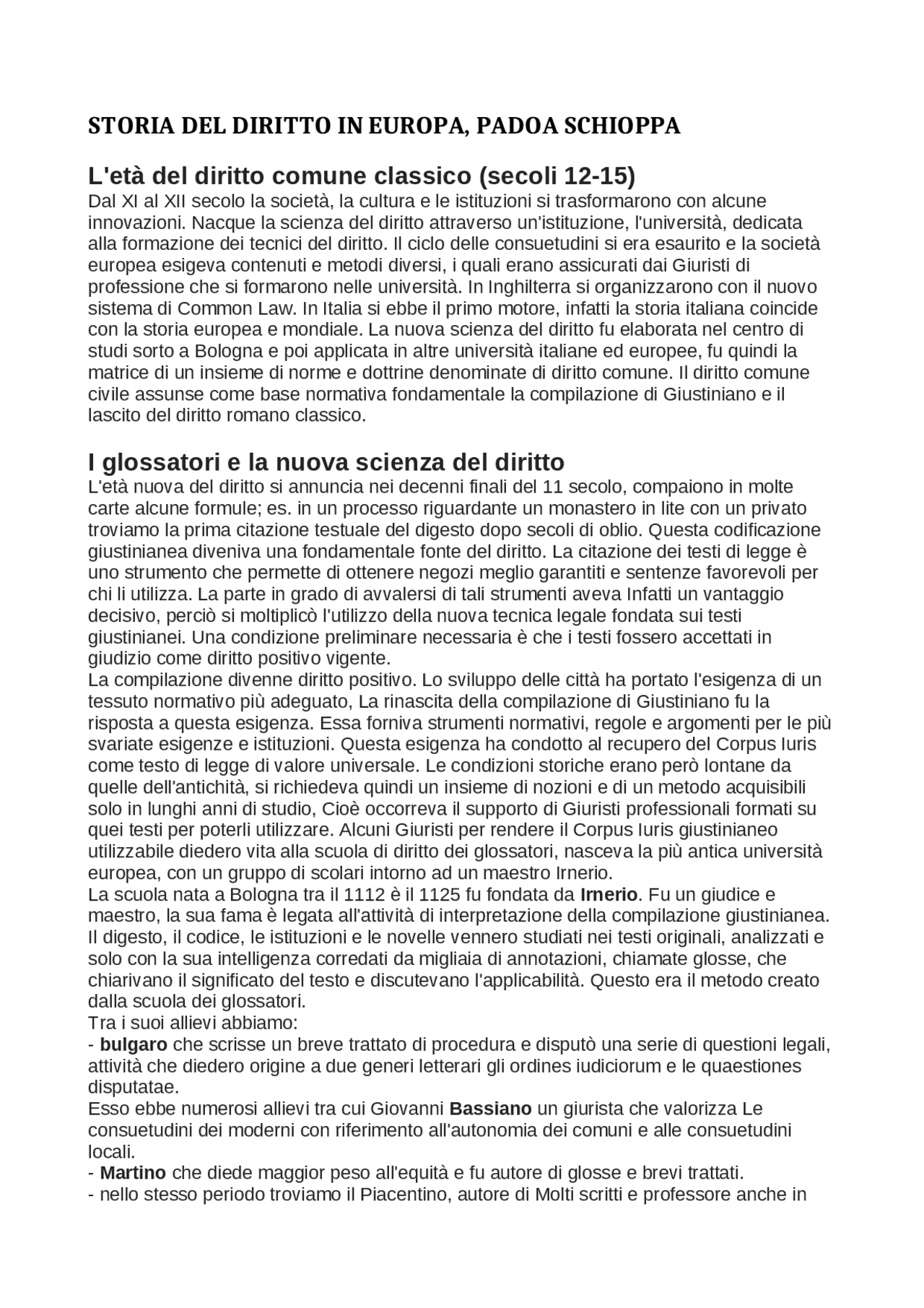 Libro Padoa Schioppa Anno 2020 Docsity